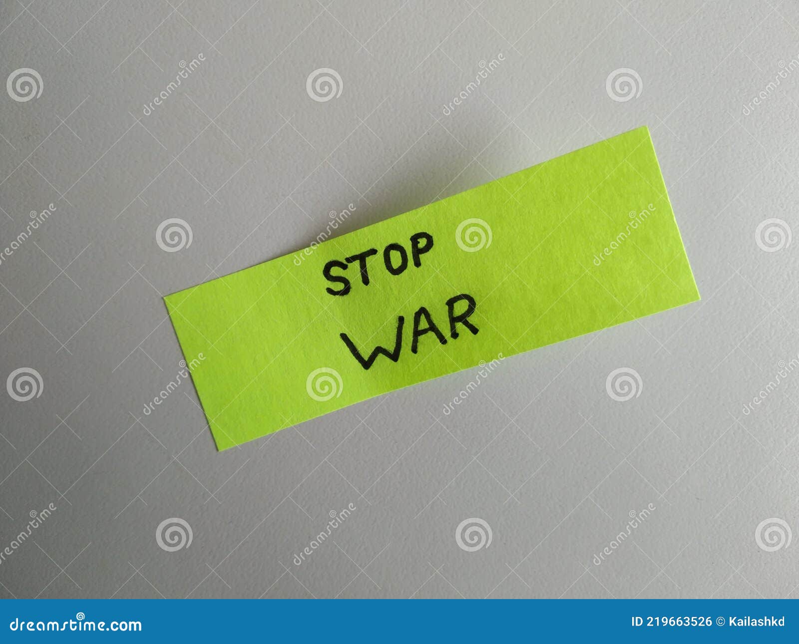 Stop War Written Sticky Note Over White Background Stock Photo - Image ...
