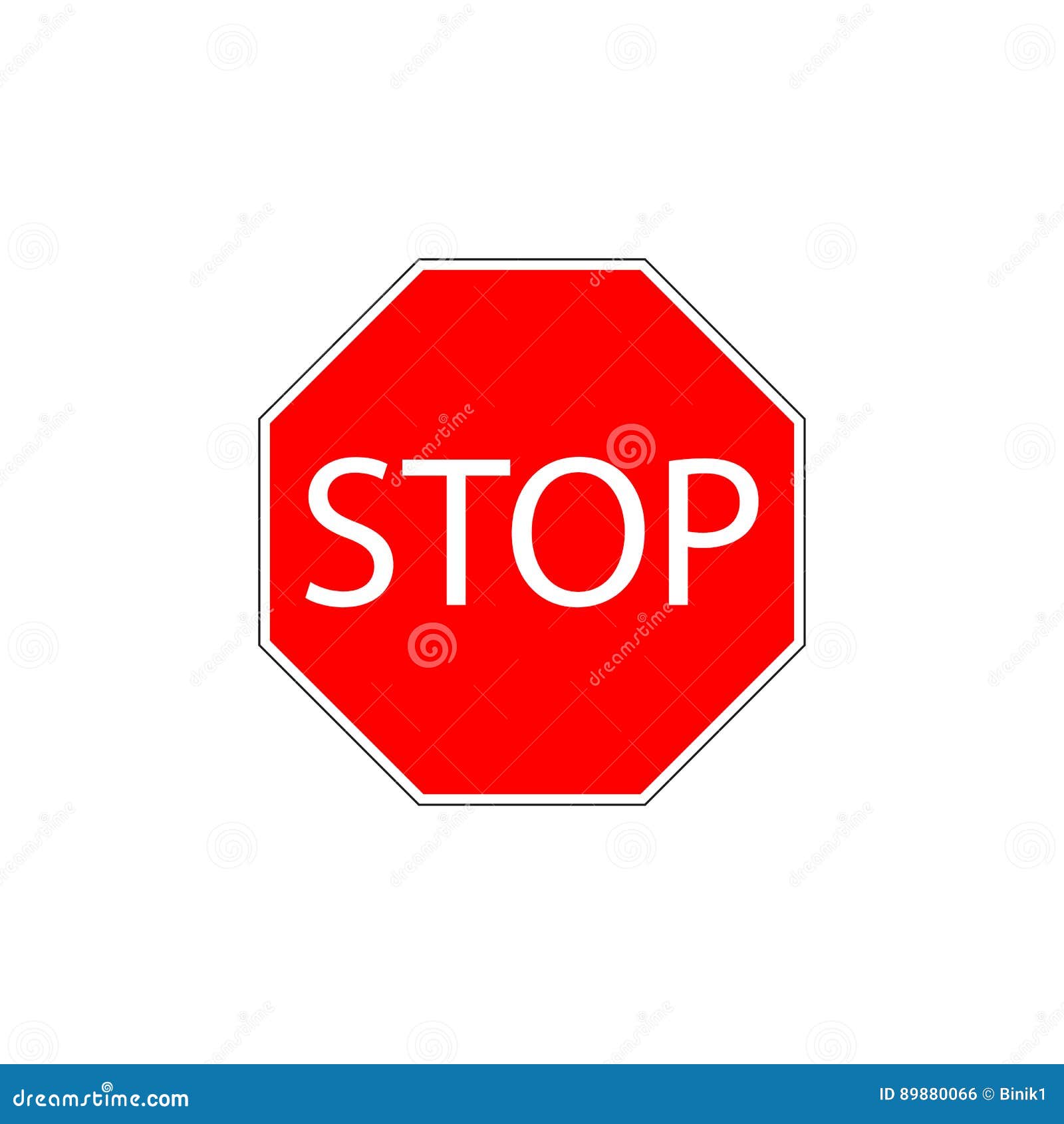 Stop warning sign stock vector. Illustration of cruise - 89880066