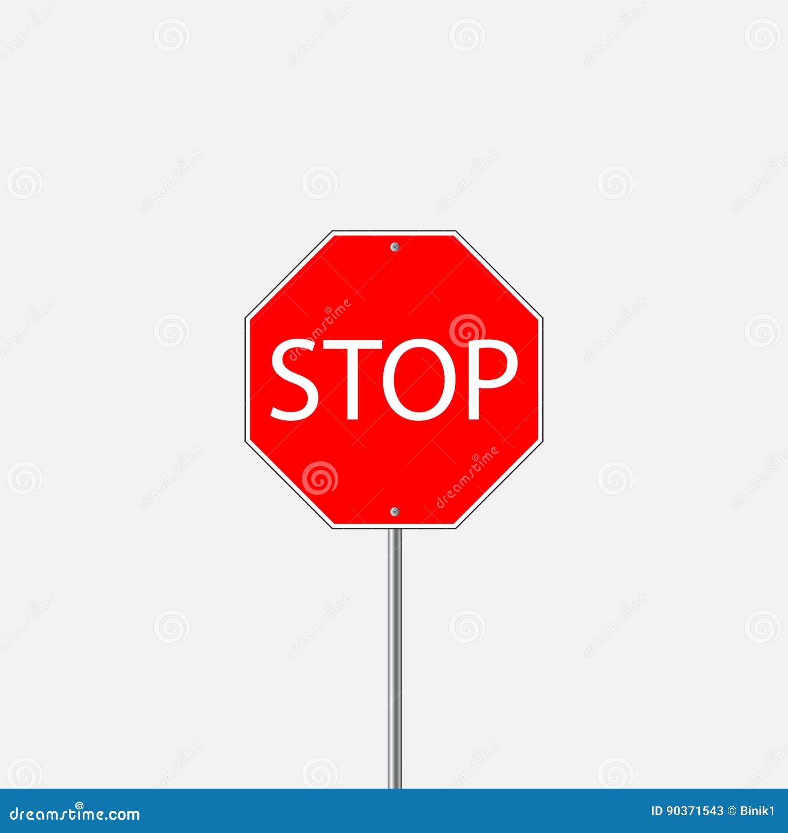 Stop warning sign stock vector. Illustration of driving - 90371543