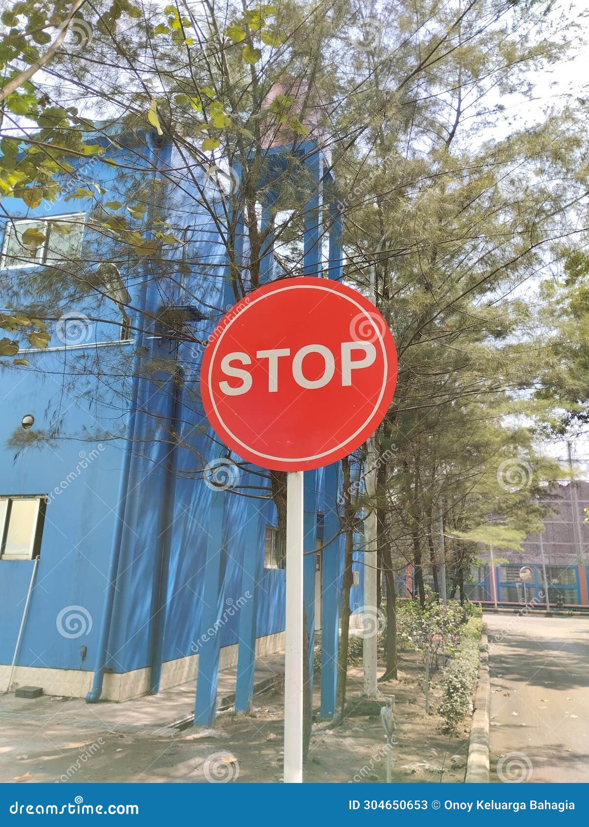 Stop warning sign stock image. Image of round, forbidden - 304650653