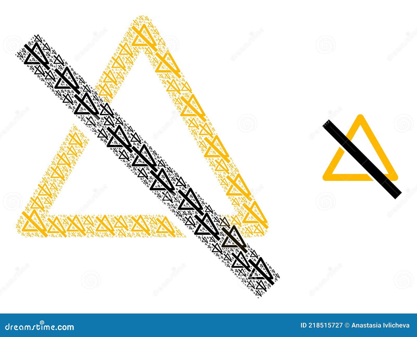 Stop Warnings Recursion Icon Mosaic Stock Vector - Illustration of ...