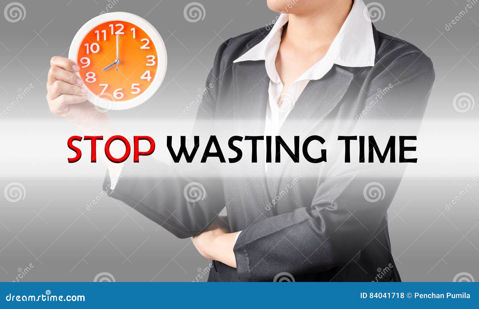 Stop Wasting Time , Business Concept. Stock Photo - Image of stop ...