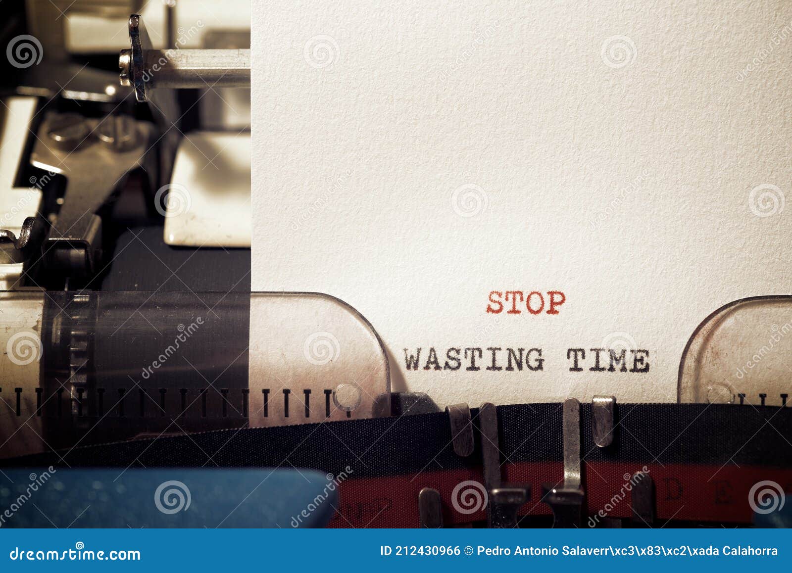 Stop wasting time stock photo. Image of letter, management - 212430966