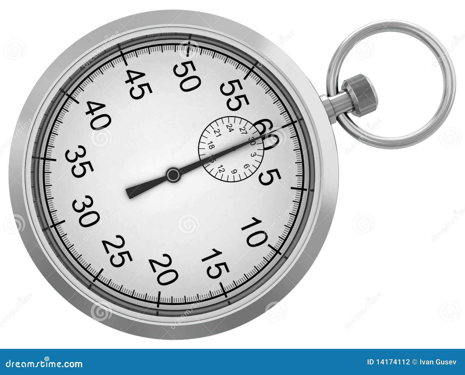 Stop watch stock illustration. Illustration of minute - 14174112