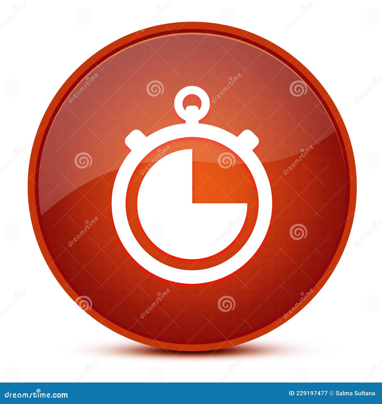 Stop Watch Aesthetic Glossy Brown Round Button Abstract Stock ...