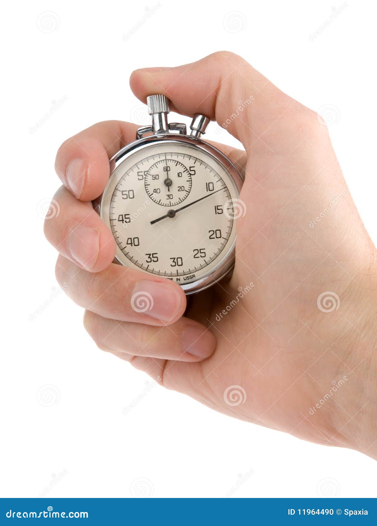 Stop-watch in a hand stock photo. Image of accuracy, slow - 11964490