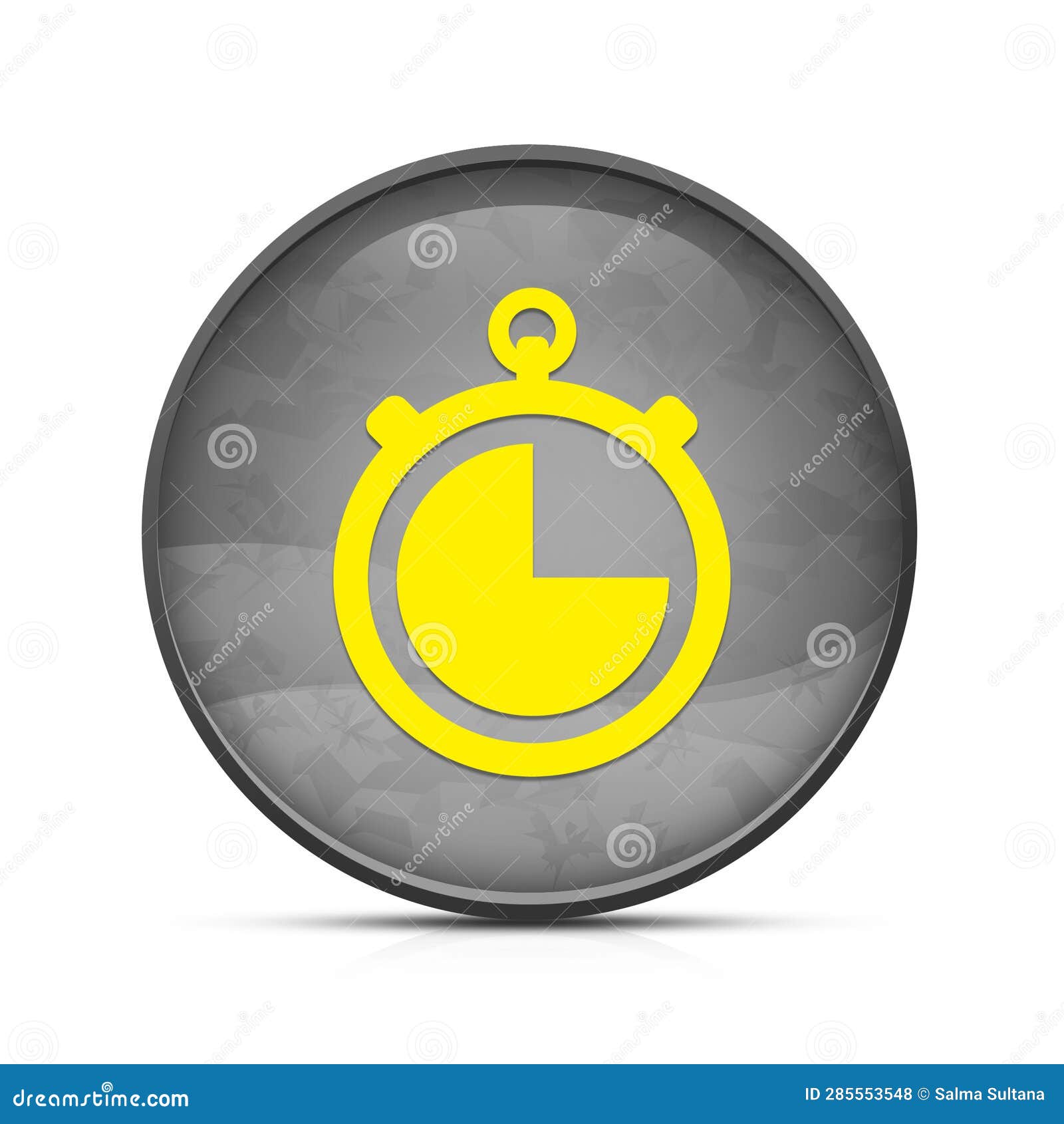 Stop Watch Icon on Classy Splash Black Round Button Illustration Stock ...