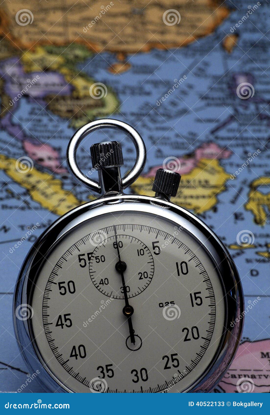 Stop watch on map stock image. Image of seconds, time - 40522133