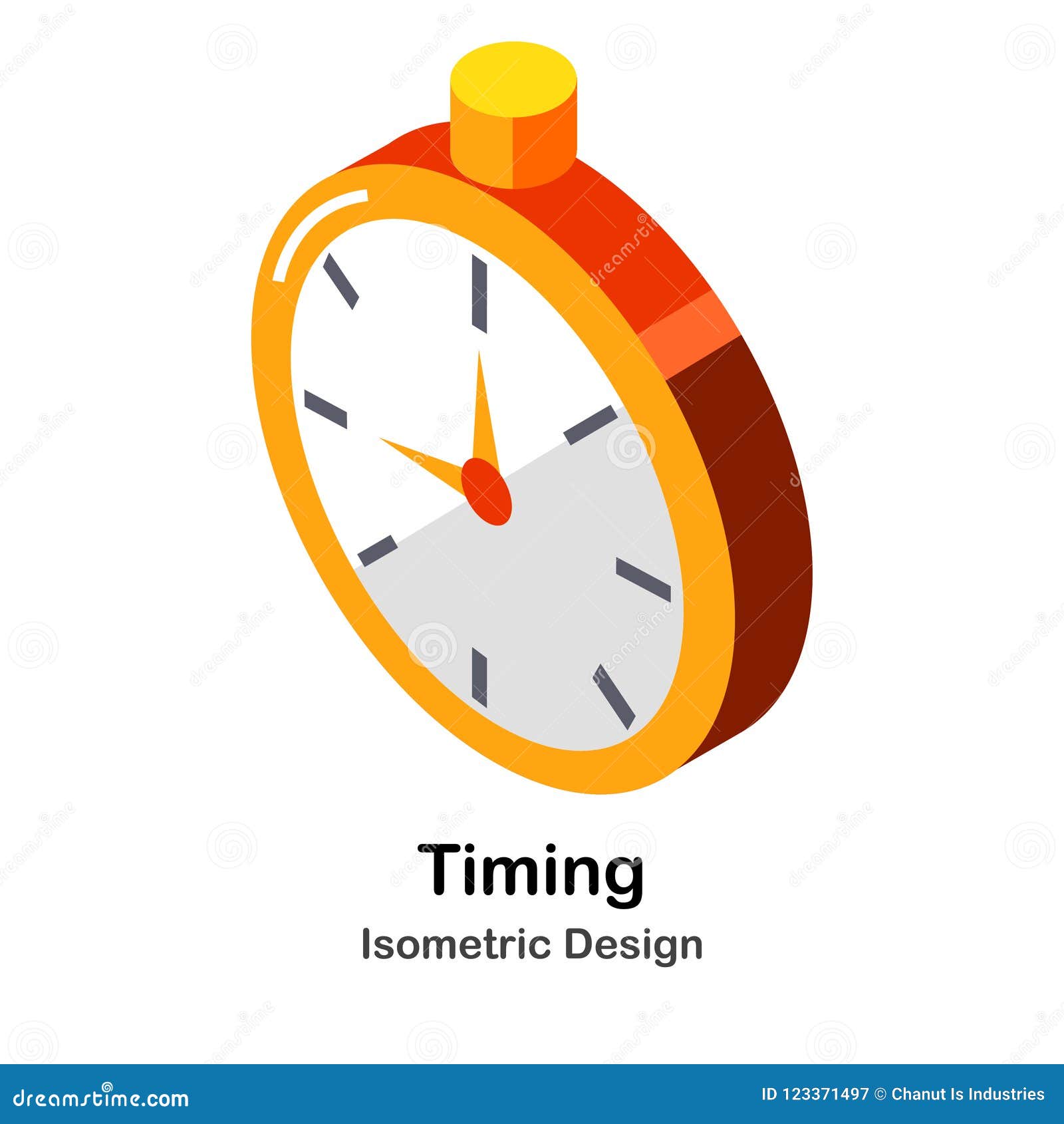 Timing Isometric Illustration Stock Vector - Illustration of line ...
