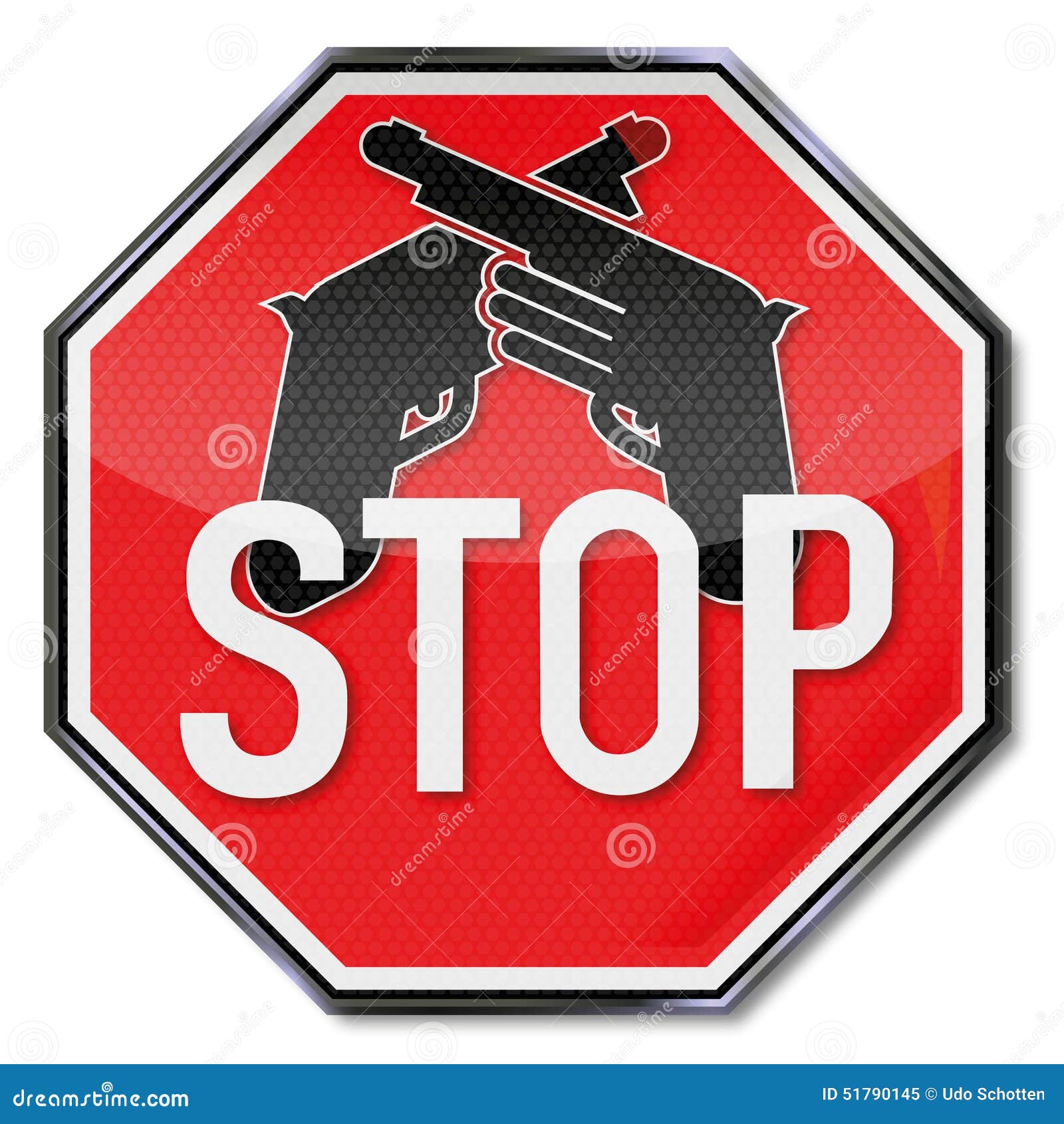 Stop for weapons stock vector. Illustration of devices - 51790145