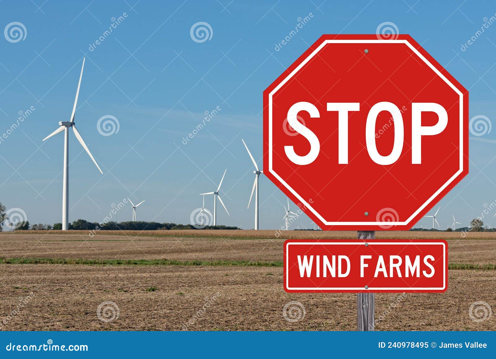 Stop Wind Farms stock image. Image of stop, environment - 240978495