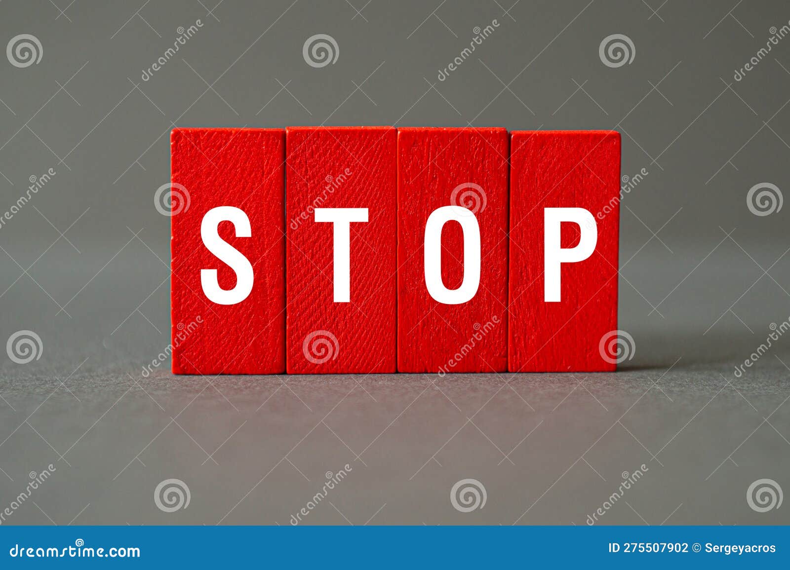Stop - Word Concept on Building Blocks Stock Photo - Image of board ...