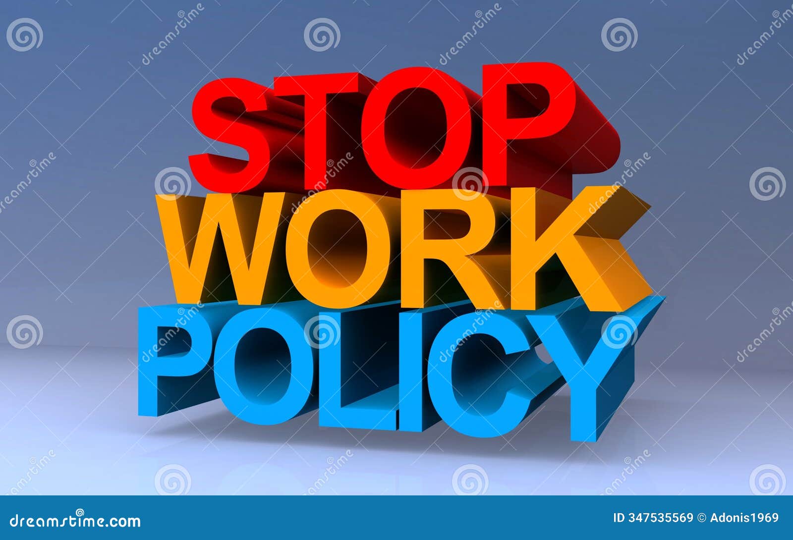 Stop work policy on blue stock image. Image of stop - 347535569