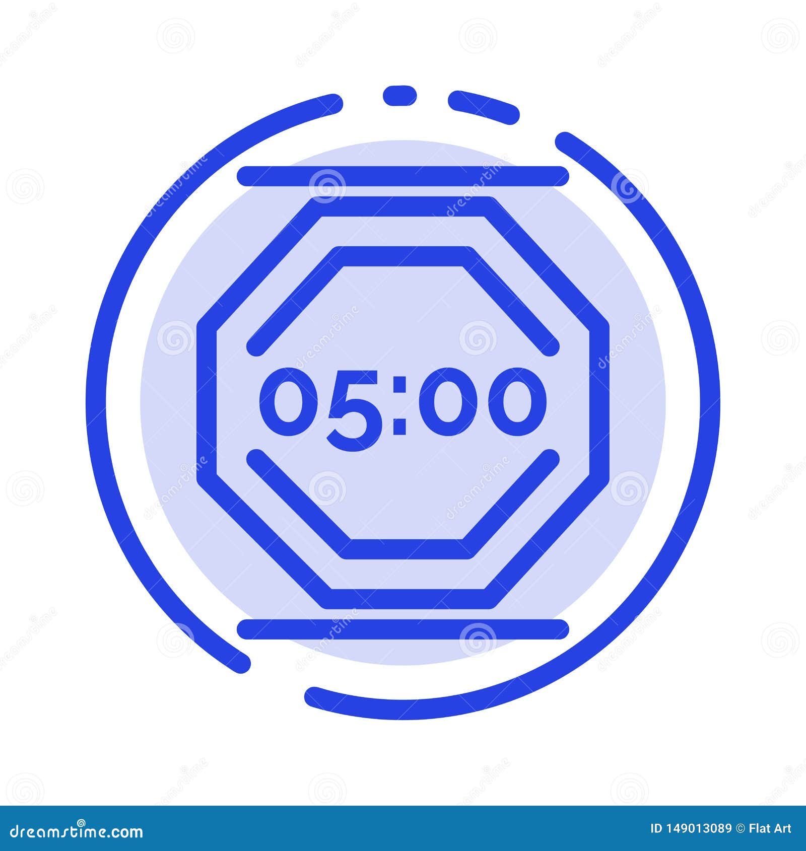 Stop Work, Rest, Stop, Work, Working Blue Dotted Line Line Icon Stock ...