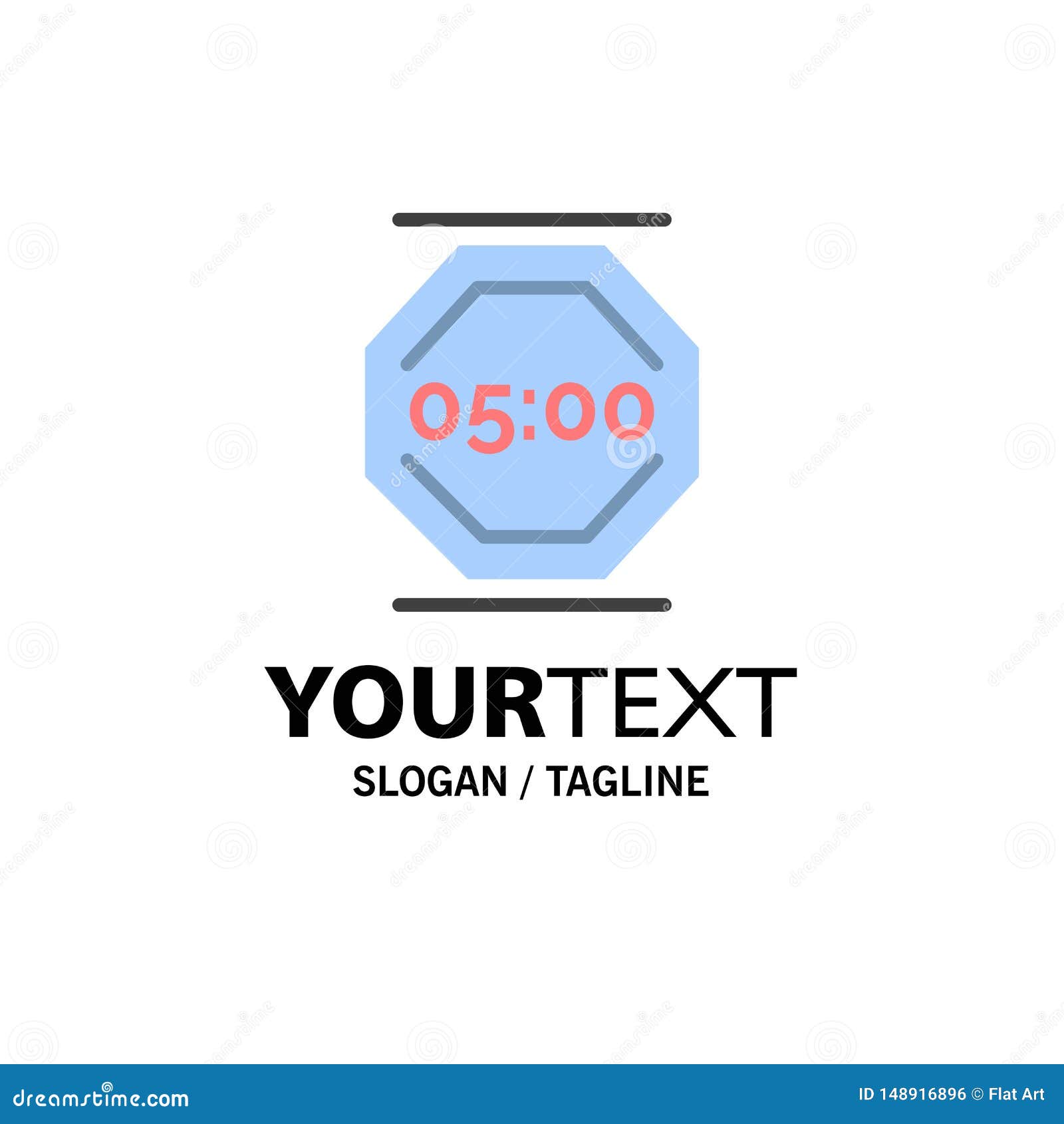 Stop Work, Rest, Stop, Work, Working Business Logo Template. Flat Color ...