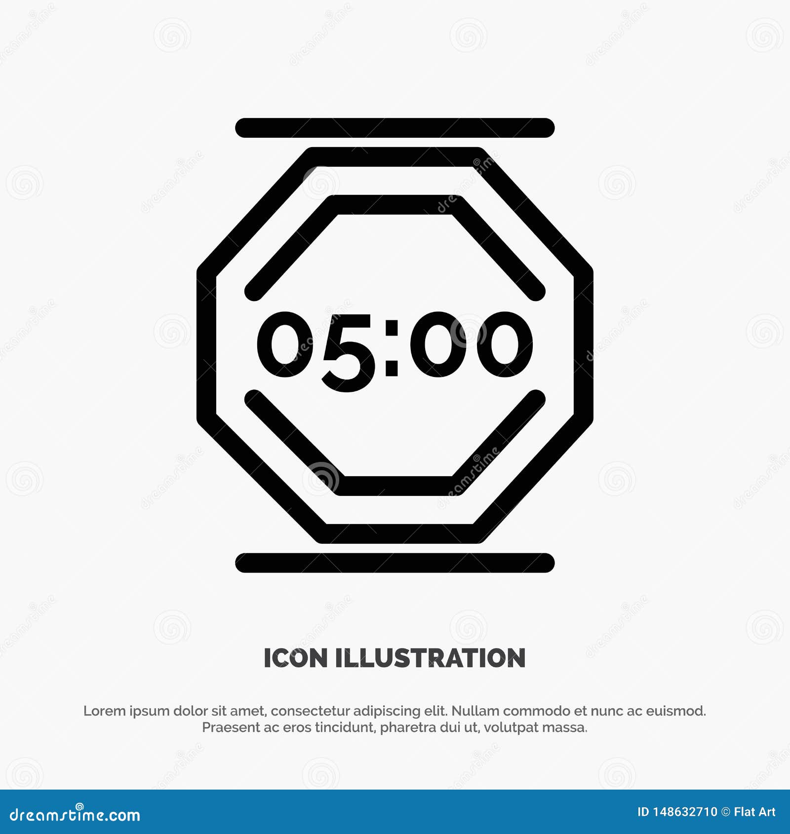 Stop Work, Rest, Stop, Work, Working Line Icon Vector Stock Vector ...