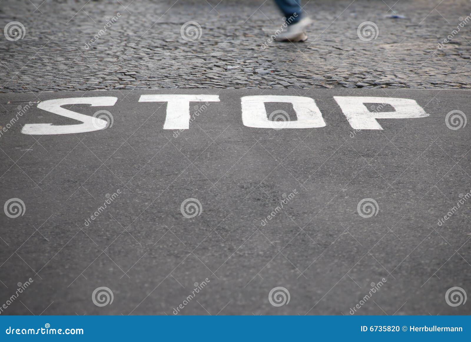 Stop - written on pavement stock photo. Image of sign - 6735820