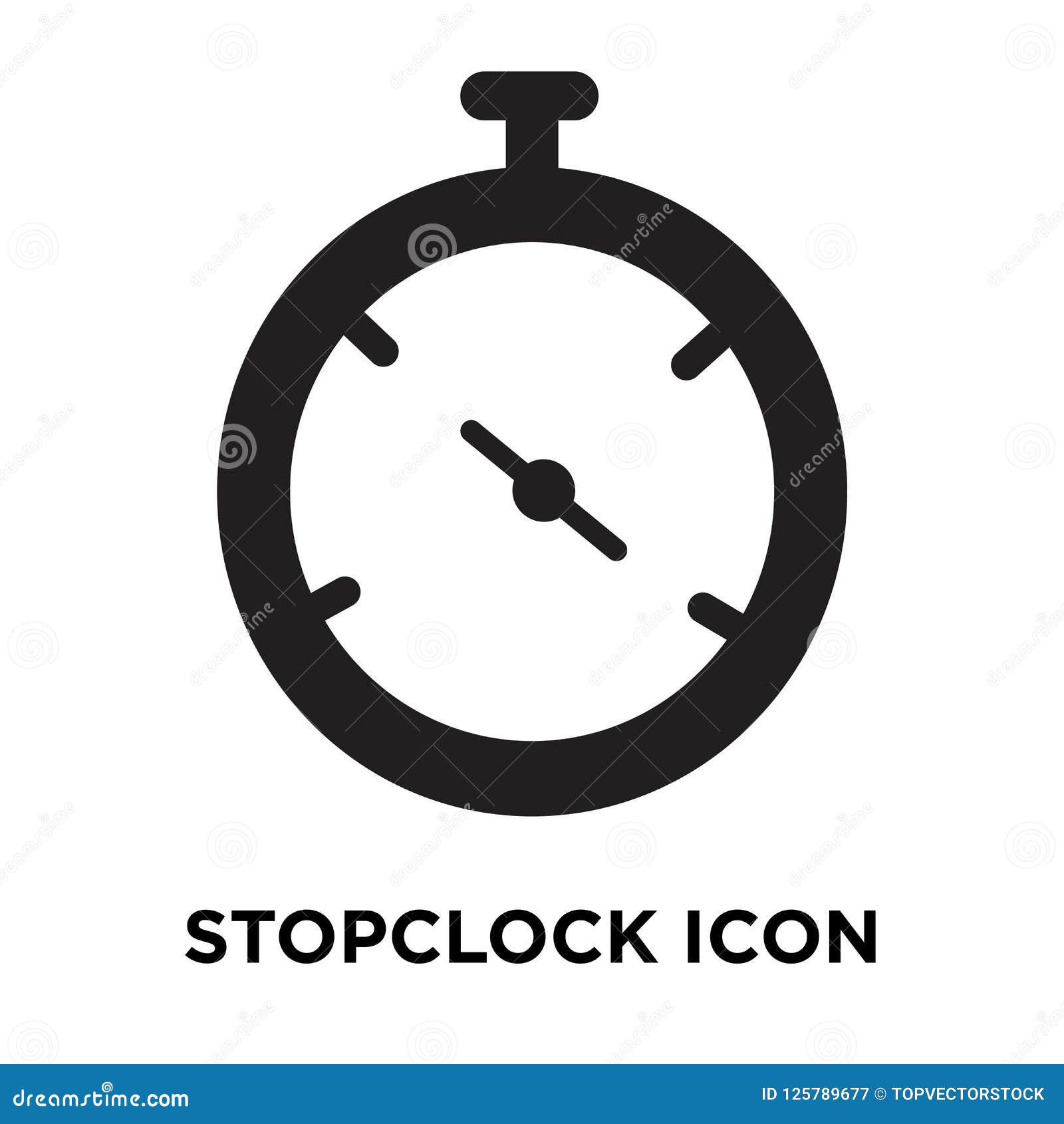Stopclock Vector Icon Isolated On Transparent Background, Linear ...