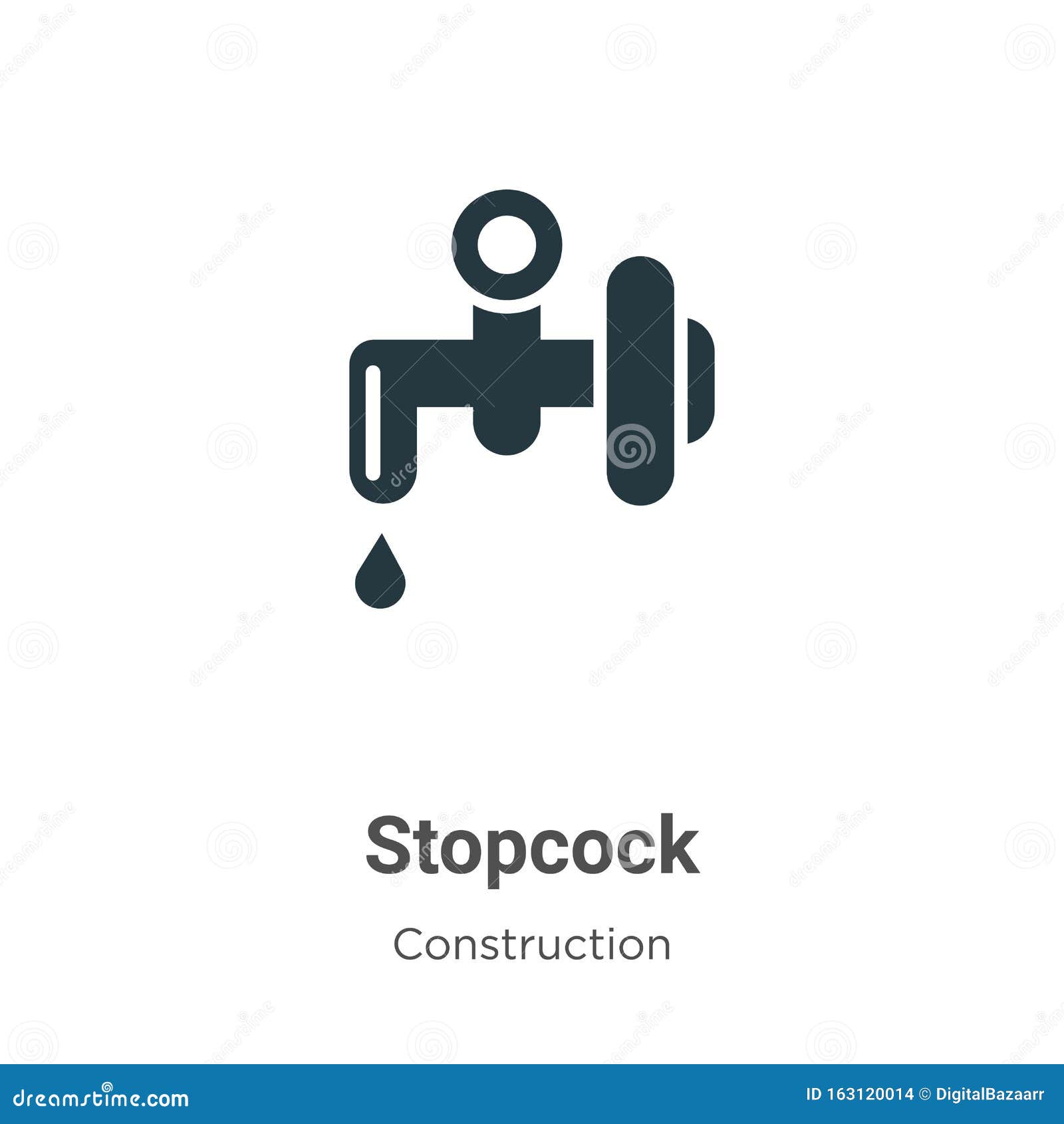 Stopcock Vector Icon on White Background. Flat Vector Stopcock Icon ...