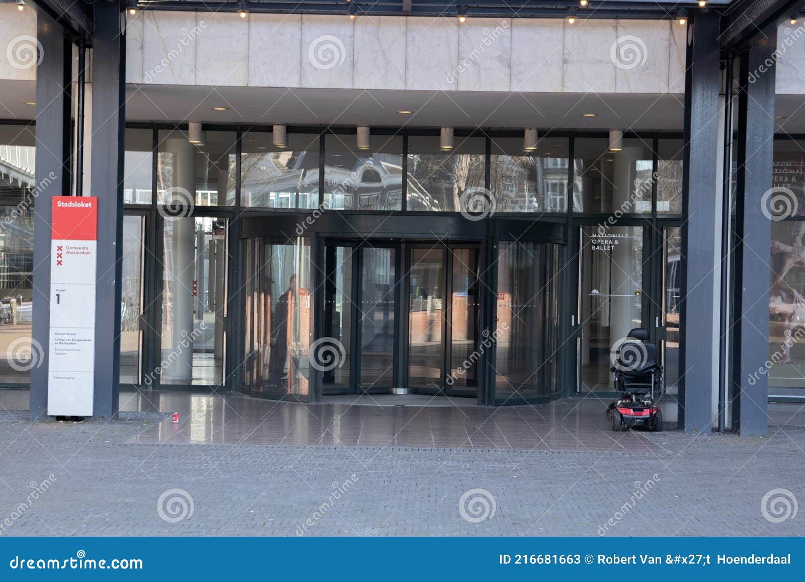 Stopera Building Entrance Amstel 1 at Amsterdam the Netherlands 2020 ...