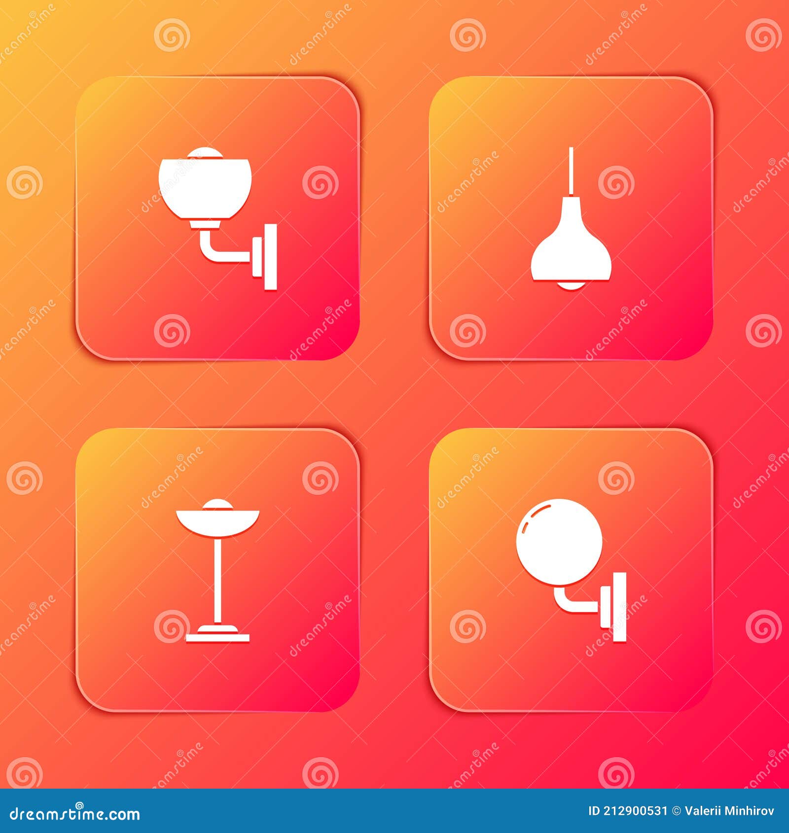 Stoplicht of Stoplicht Ophangvloer En Pictogram. Vector Vector ...