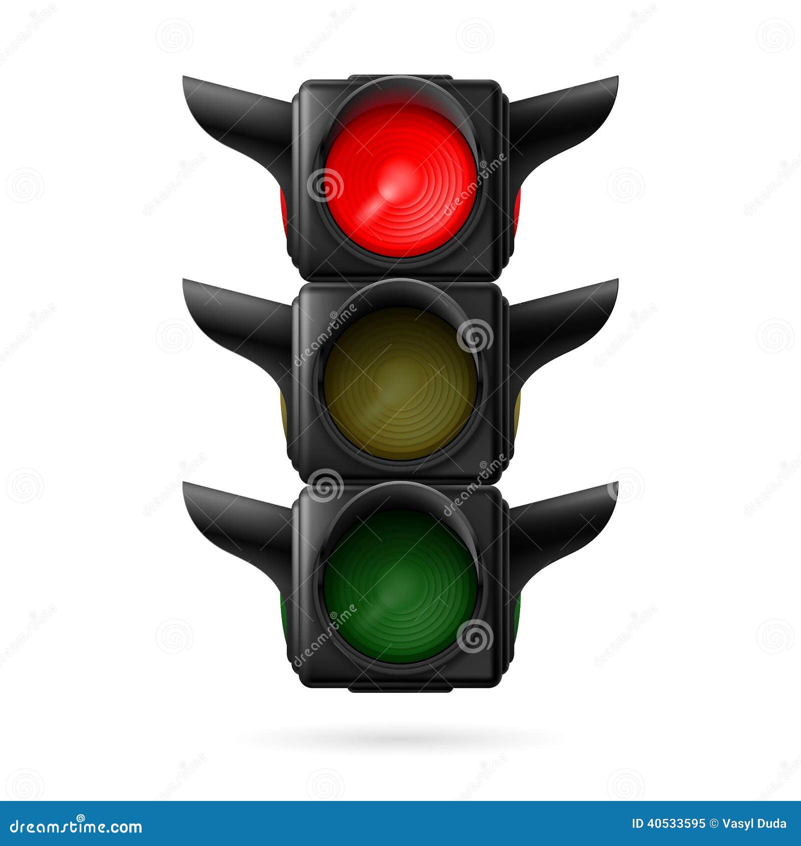 Stoplight stock vector. Illustration of control, caution - 40533595