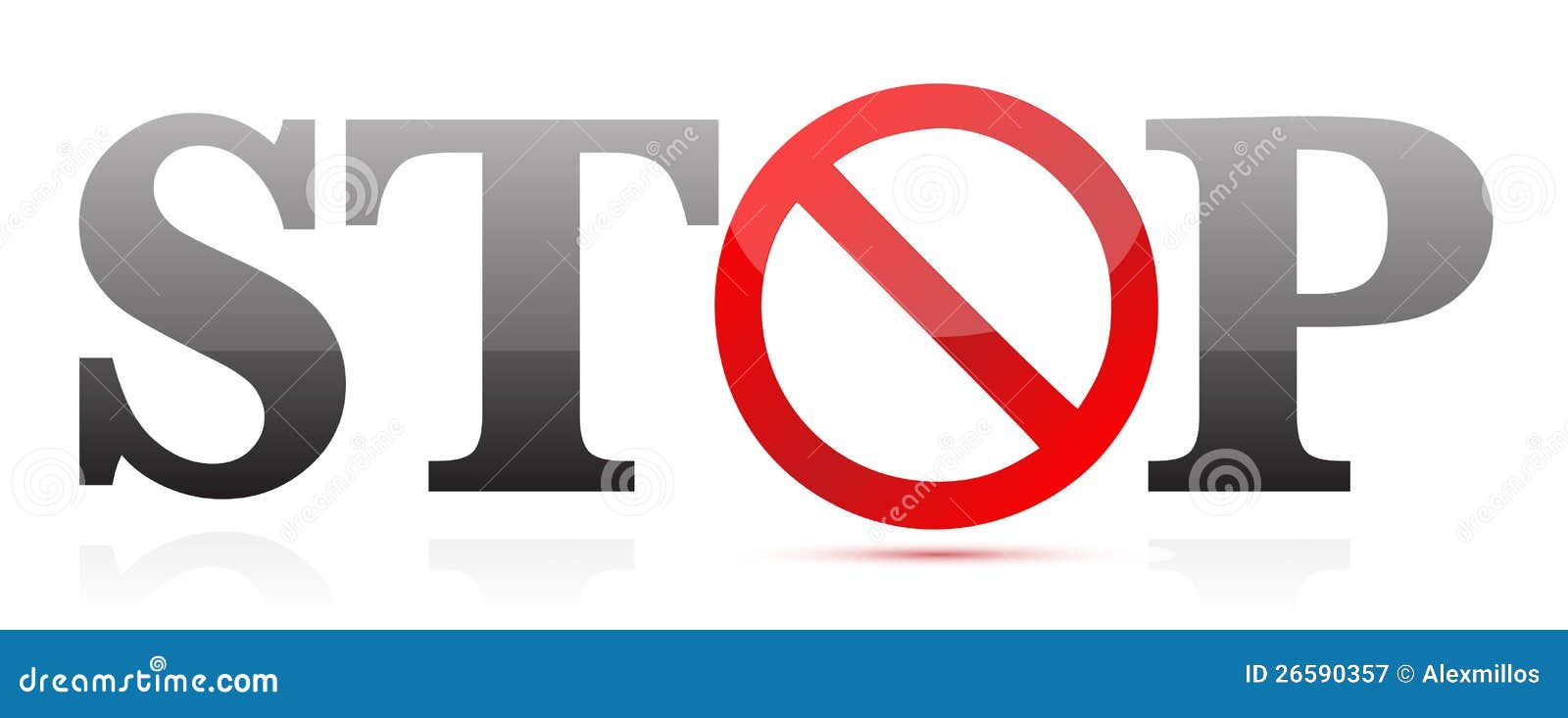 Stoppa Teckenillustrationtext Stock Illustrationer - Illustration av ...