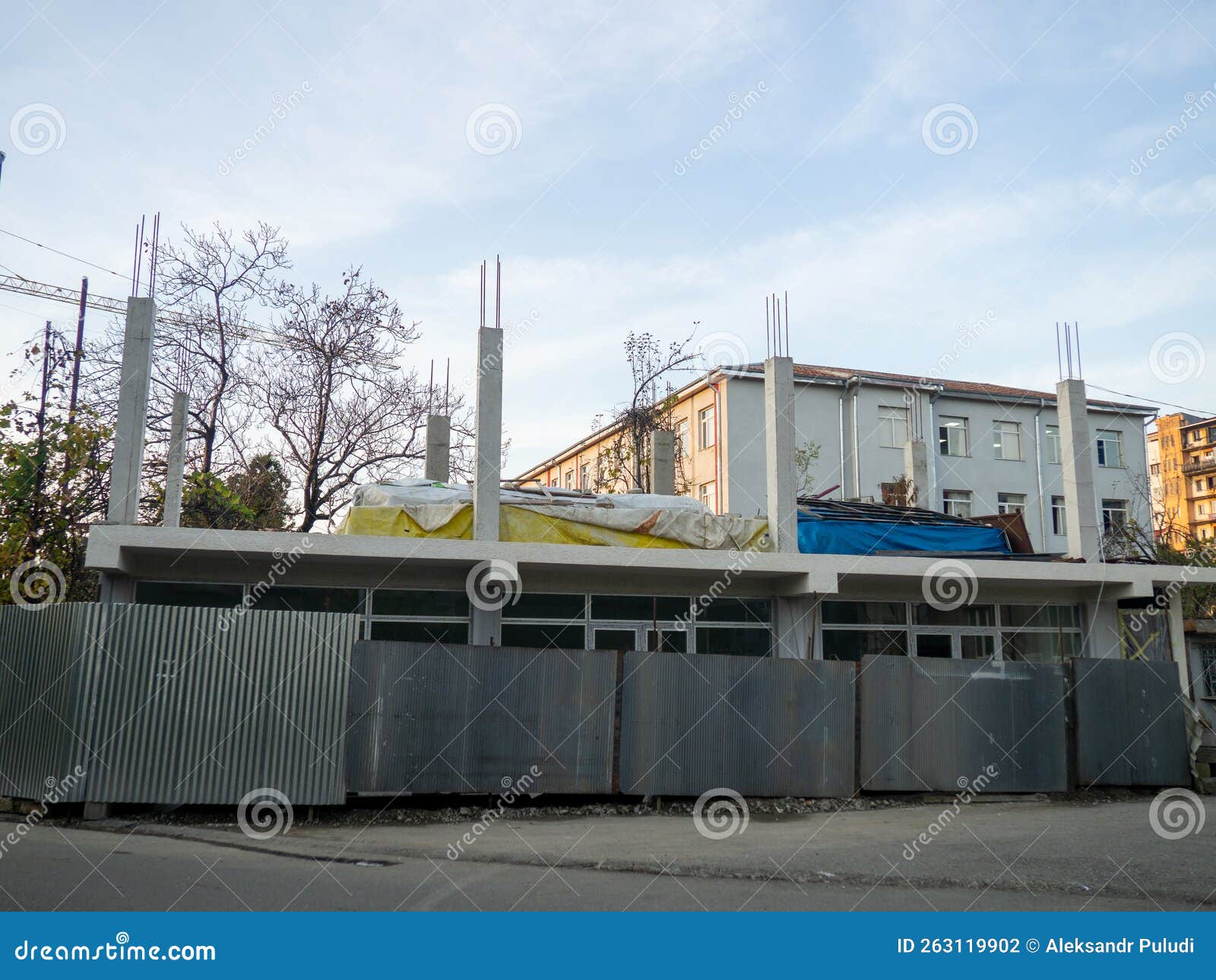 Stopped Building. Unfinished Building. only the First Floor Was Built ...