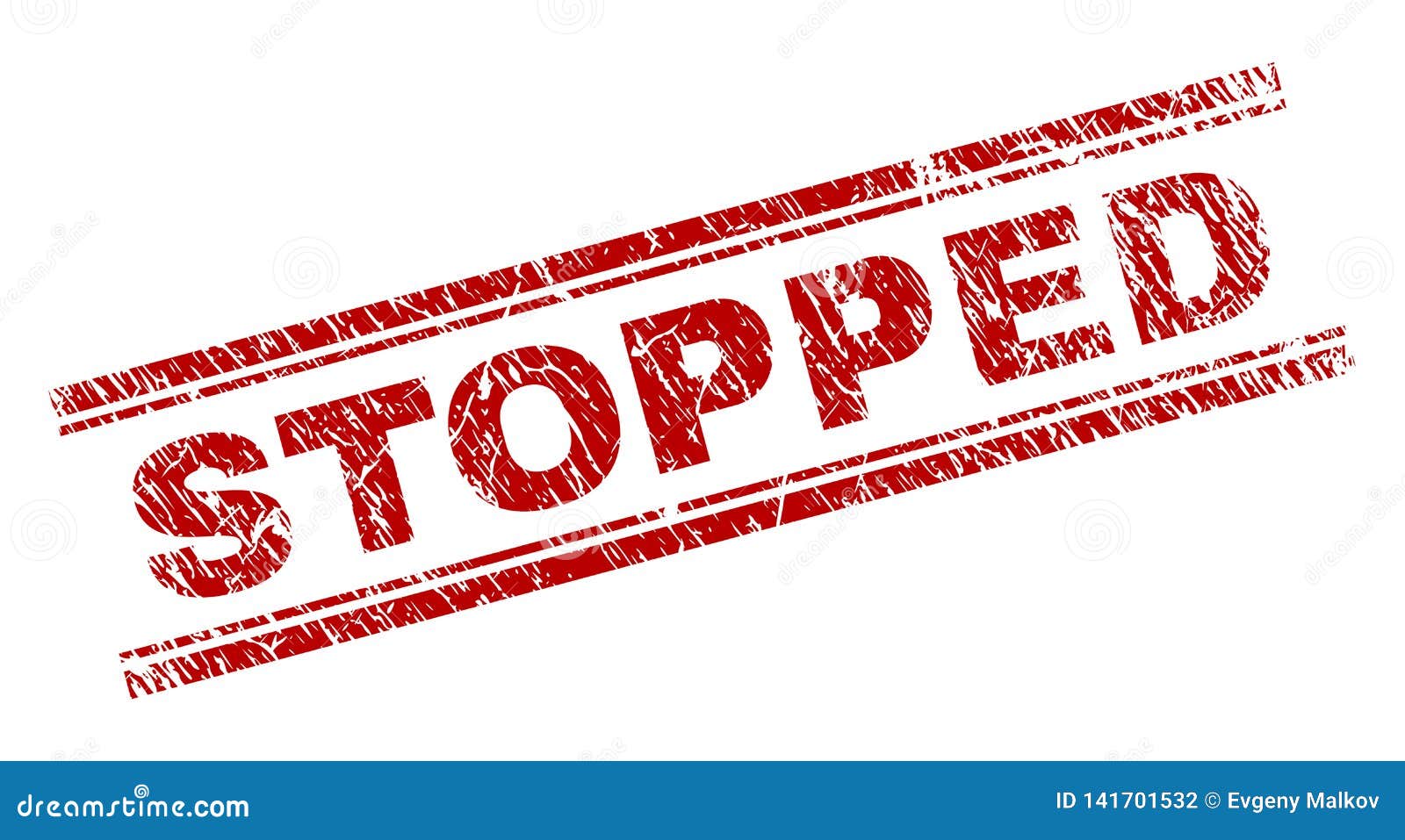 Scratched Textured STOPPED Stamp Seal Stock Vector - Illustration of ...