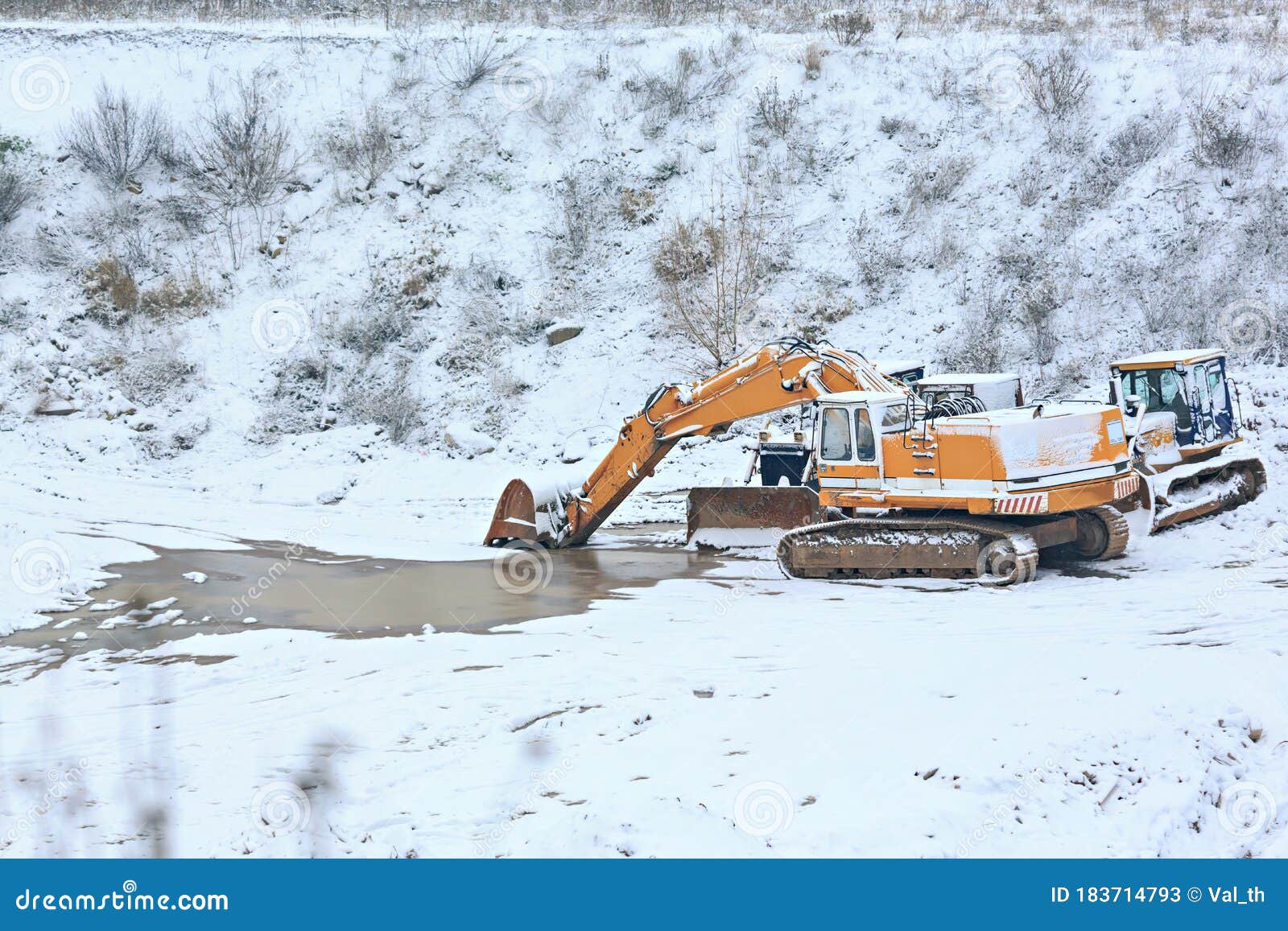 Stopped work stock image. Image of machinery, digging - 183714793