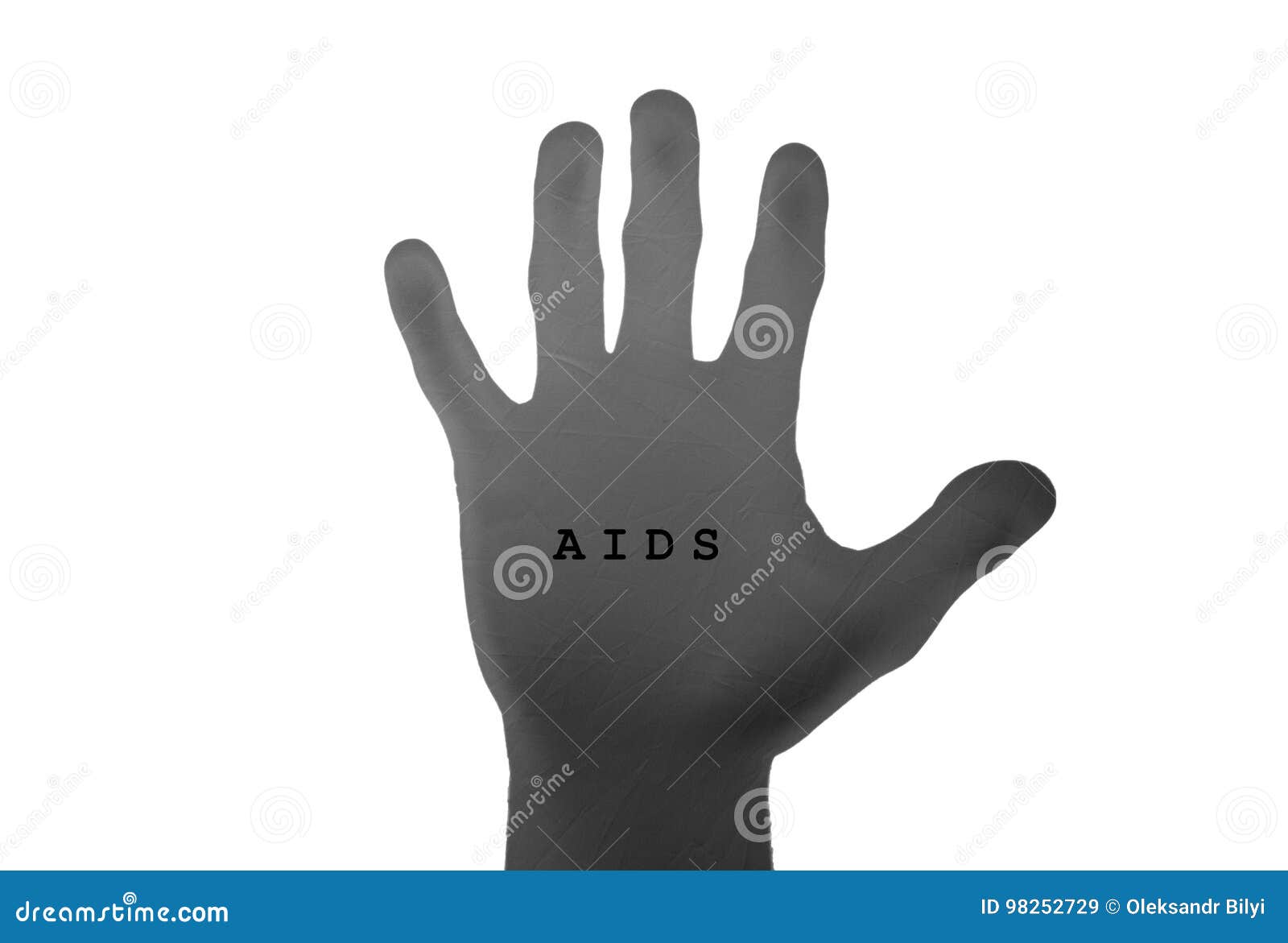 Stoppen Sie AIDS-Konzept, End-AIDS, Der SIDA, Der an Hand Geschrieben ...