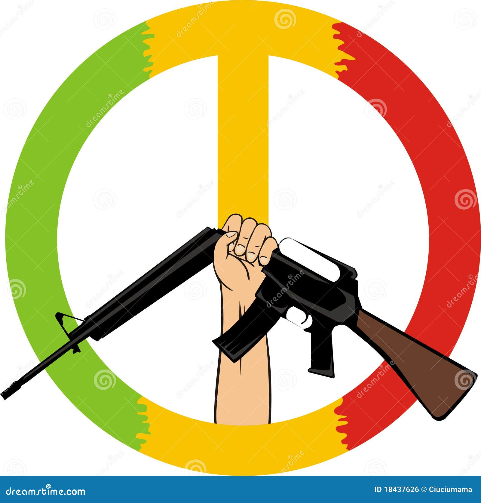 Stoppen Sie Den Krieg - Friedenssymbol Vektor Abbildung - Illustration ...