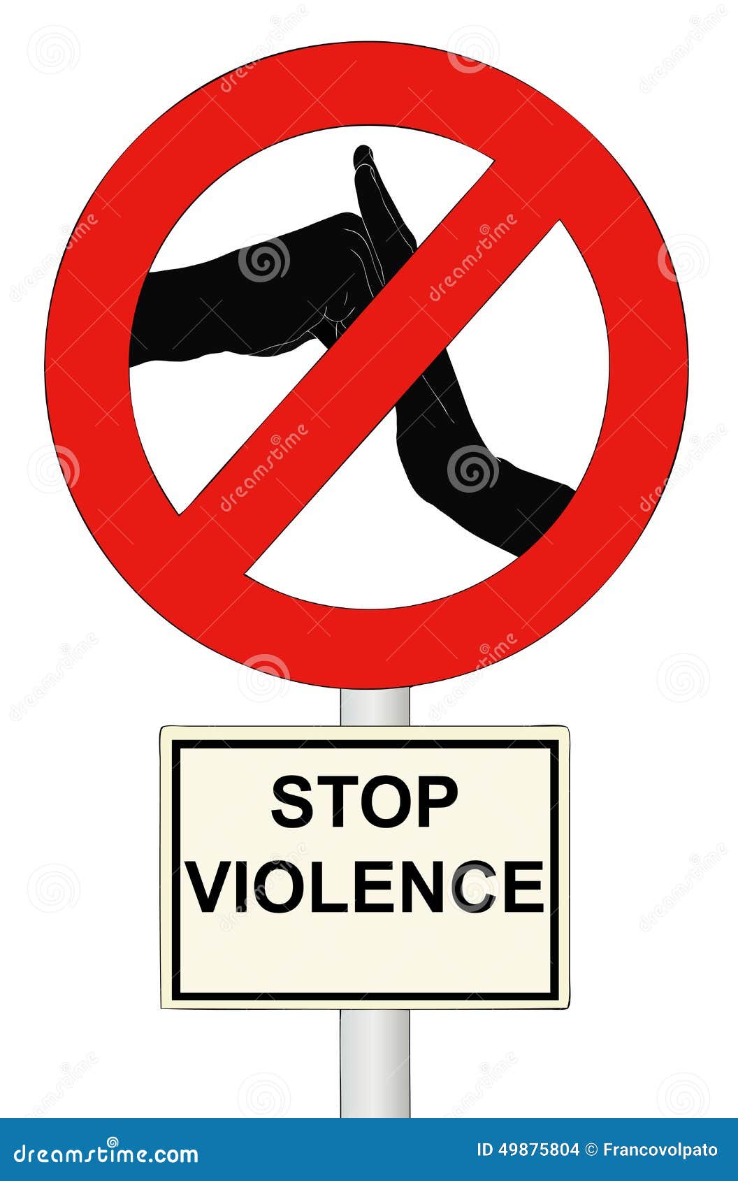 Stoppen Sie Die Gewalttätigkeit Stock Abbildung - Illustration von ...