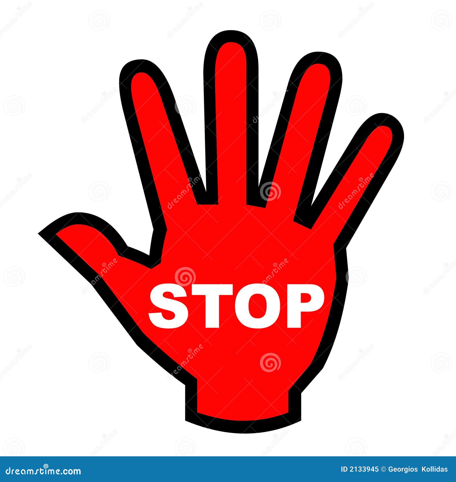 Stopphand stock abbildung. Illustration von verhindern - 2133945