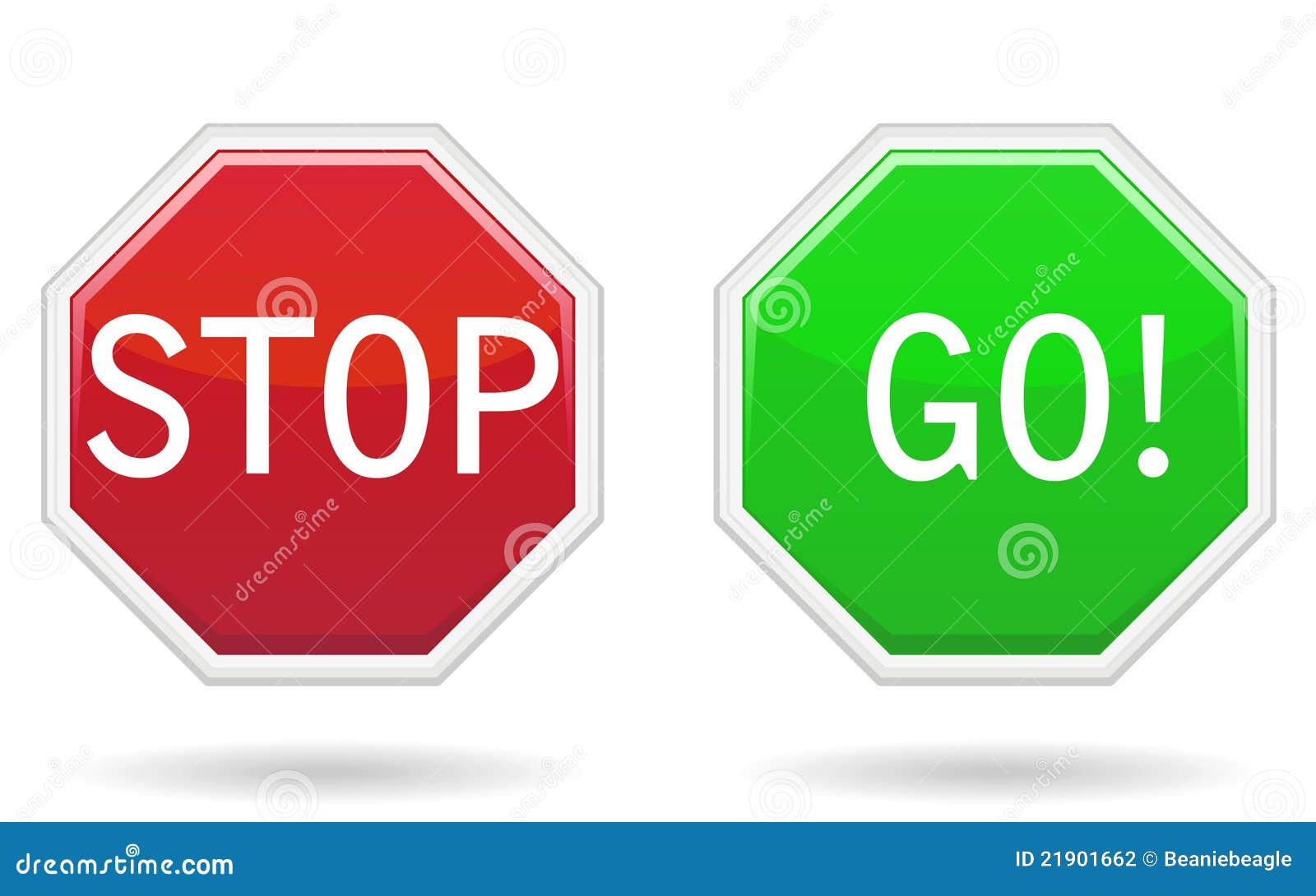 Stoppen Sie U. Gehen Sie Zeichen Vektor Abbildung - Illustration von ...