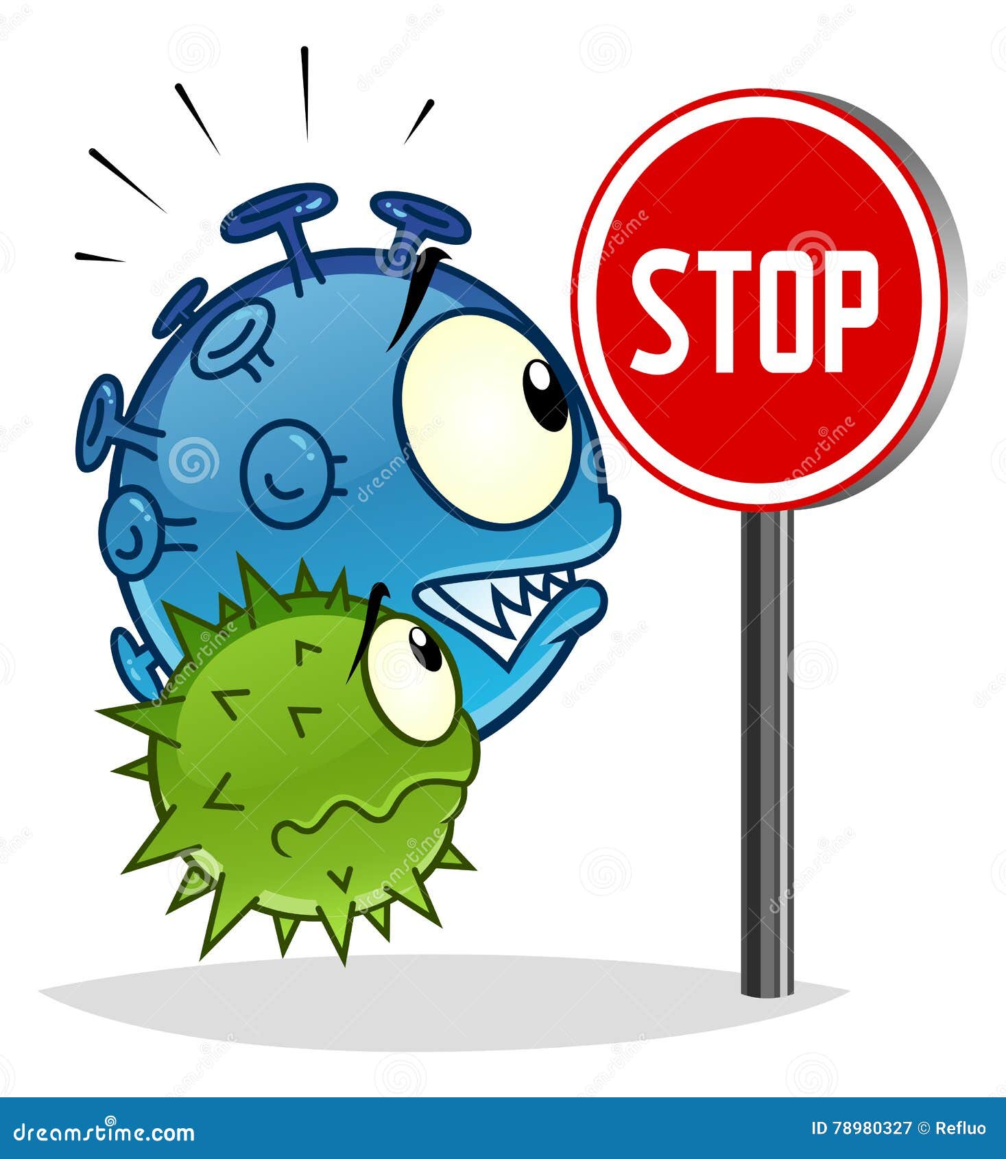 Stoppen Sie Viren vektor abbildung. Illustration von zeichen - 78980327 Stoppen Sie Viren vektor abbildung. Illustration von zeichen - 78980327