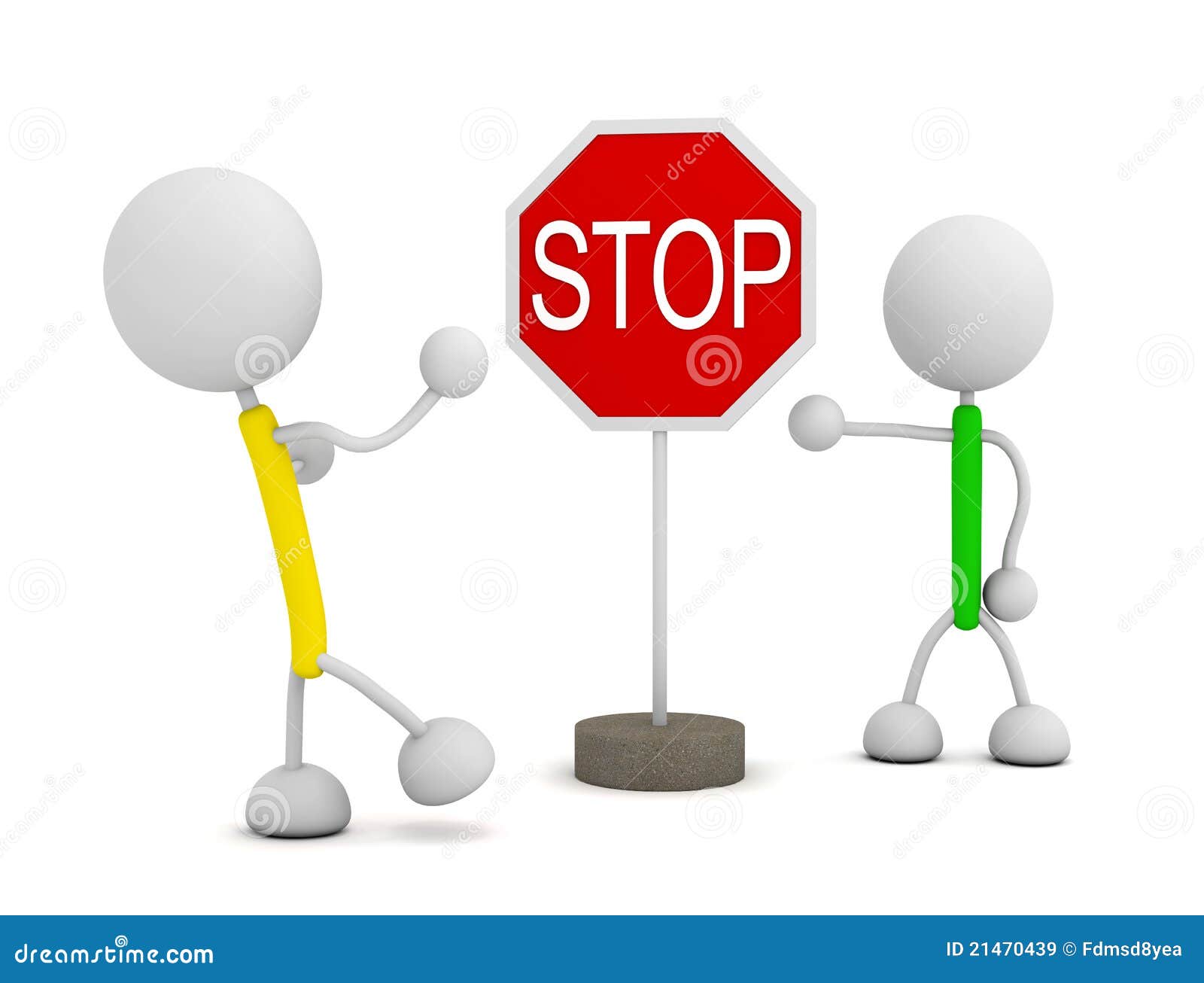 Stoppen Sie Zeichen stock abbildung. Illustration von humanoiden - 21470439