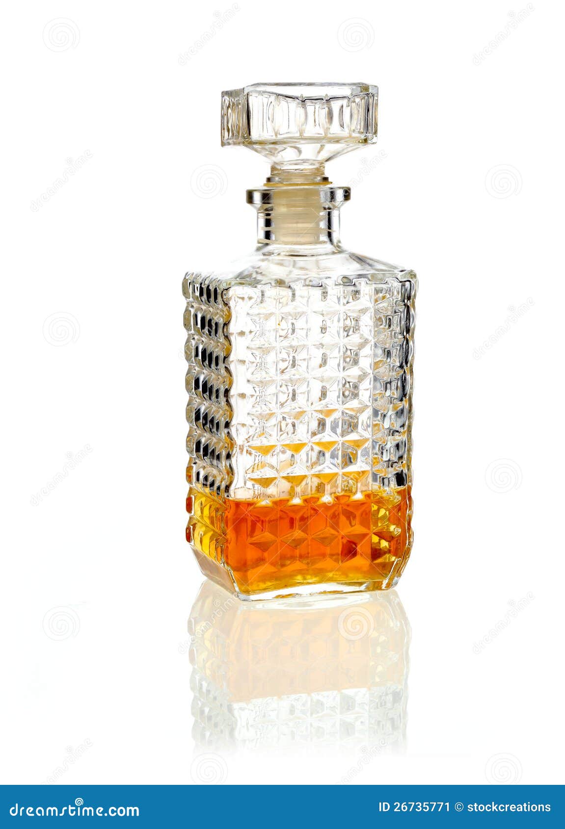 Stoppered whiskey decanter stock image. Image of shot - 26735771