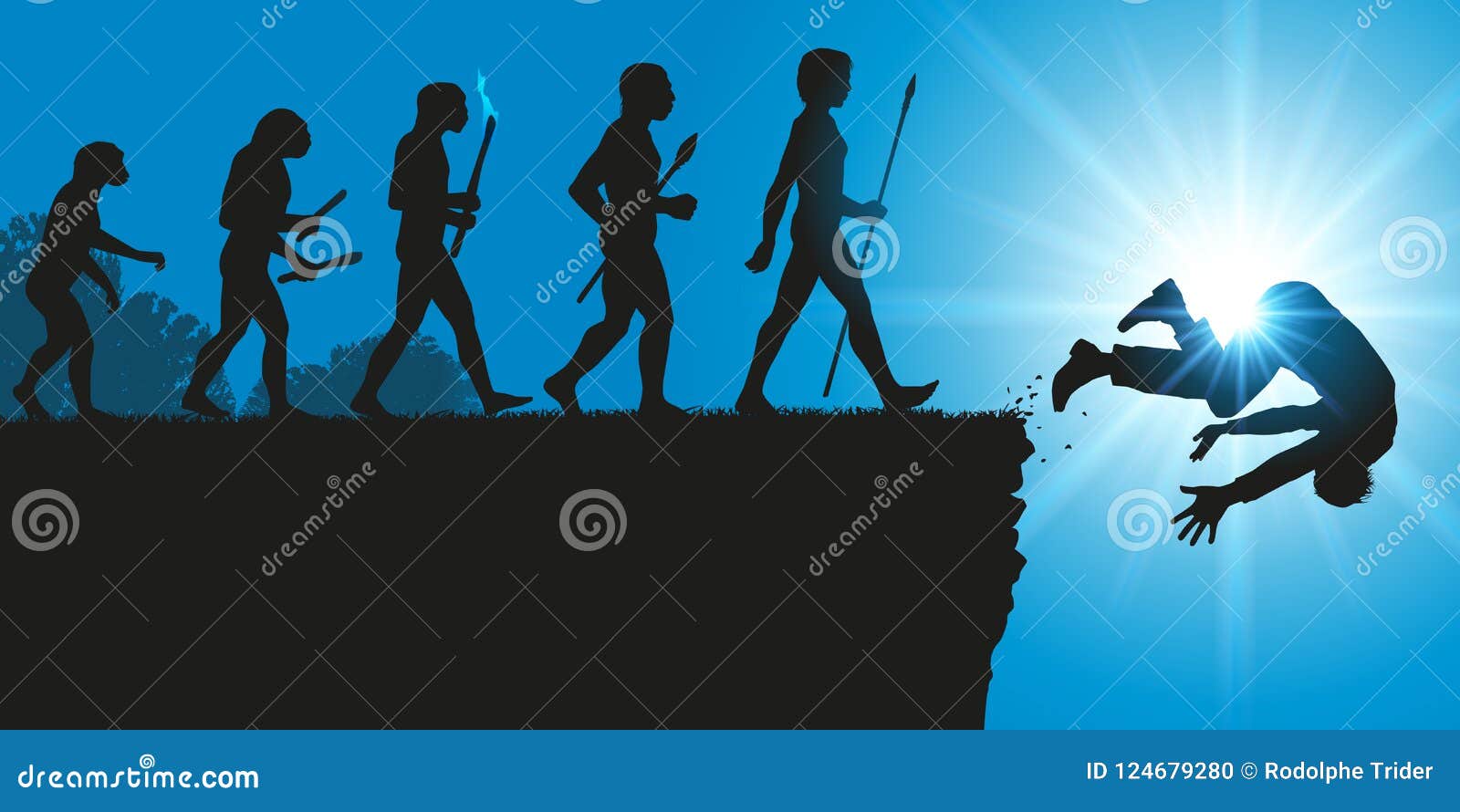 Evolution Of Humanity According To Darwin Ending With The Extinction Of ...