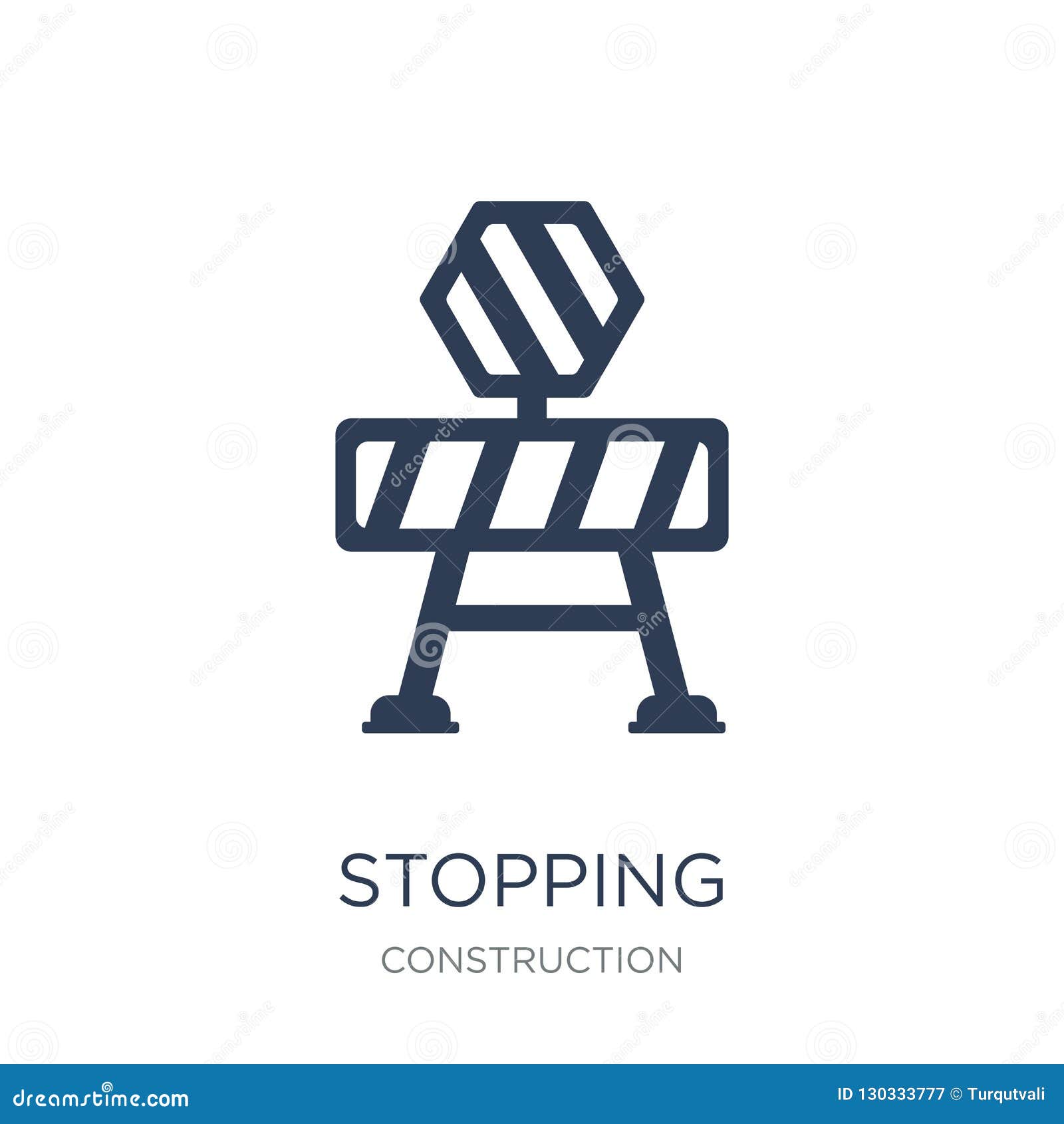 Stopping Icon. Trendy Flat Vector Stopping Icon on White Background ...
