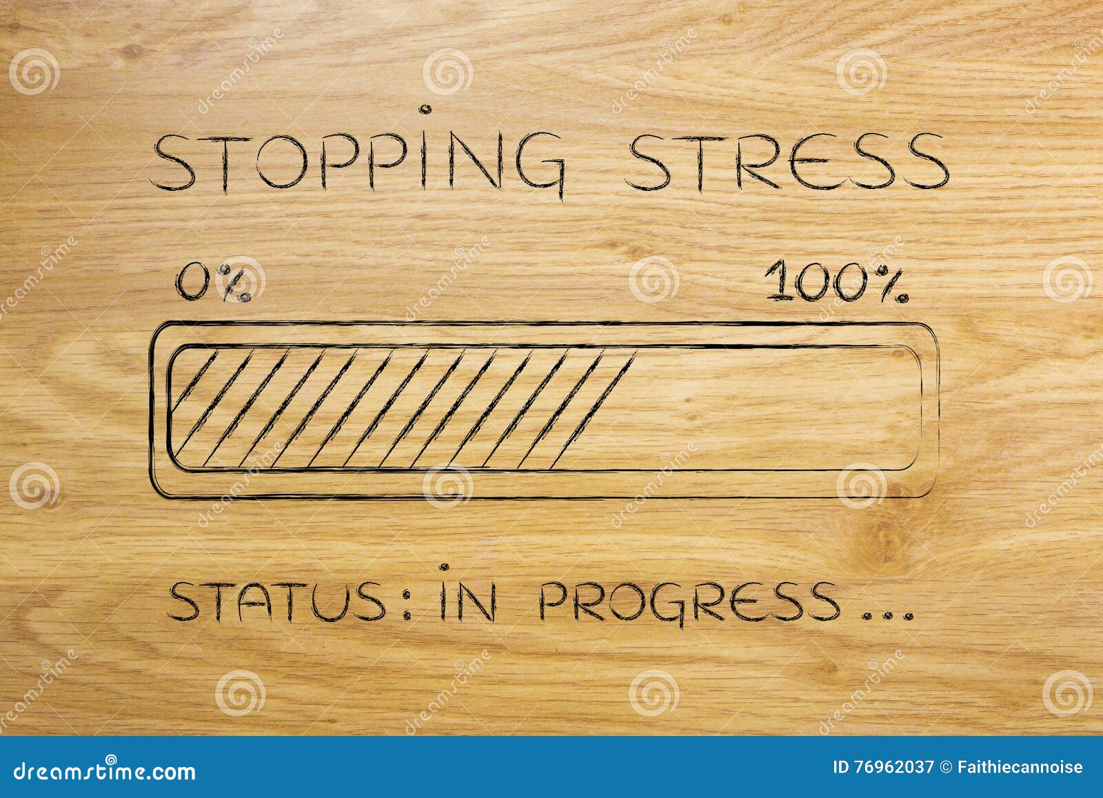 Stopping Stress Progress Bar Loading Stock Image - Image of strength ...