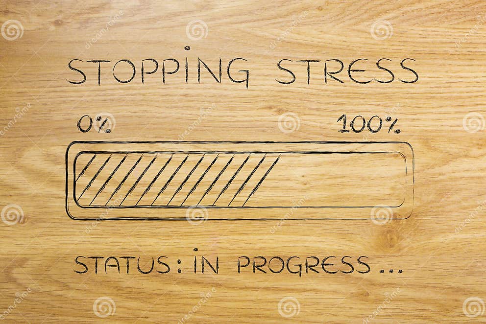 Stopping Stress Progress Bar Loading Stock Image - Image of strength ...