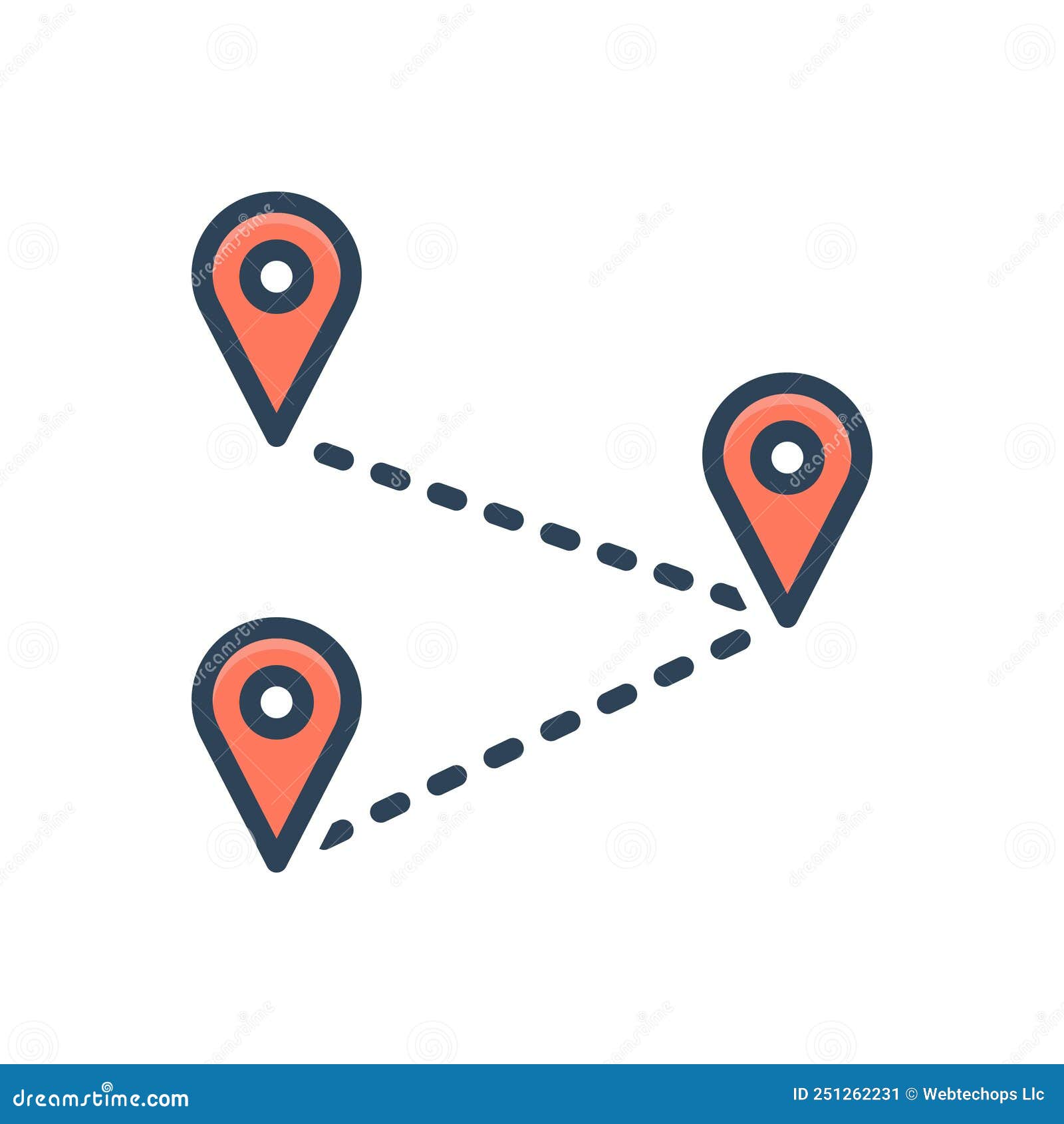 Color Illustration Icon for Stops, Location and Map Stock Illustration ...