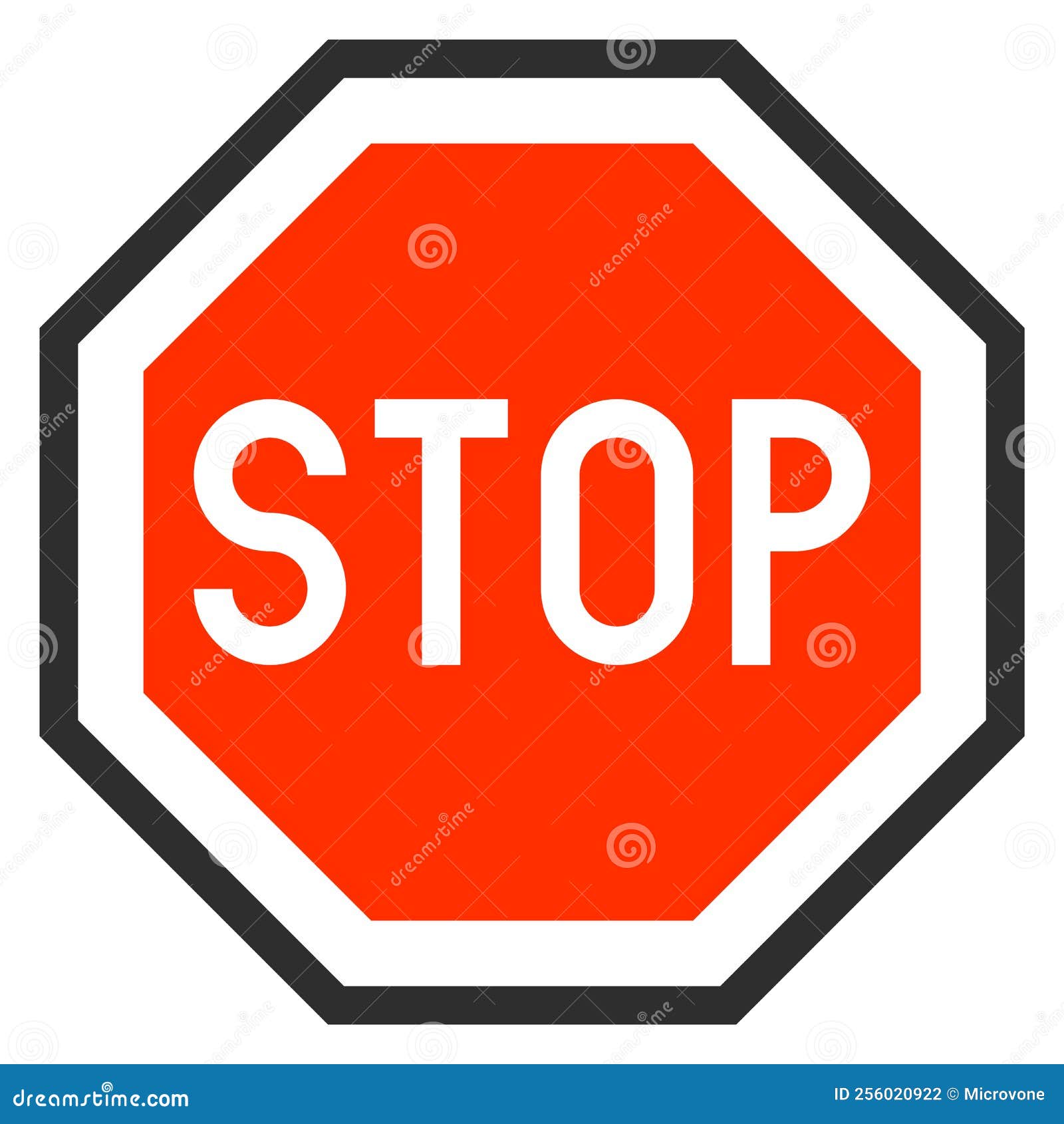 Stopteken. Rode Octagon Straatsymbool Vector Illustratie - Illustration ...