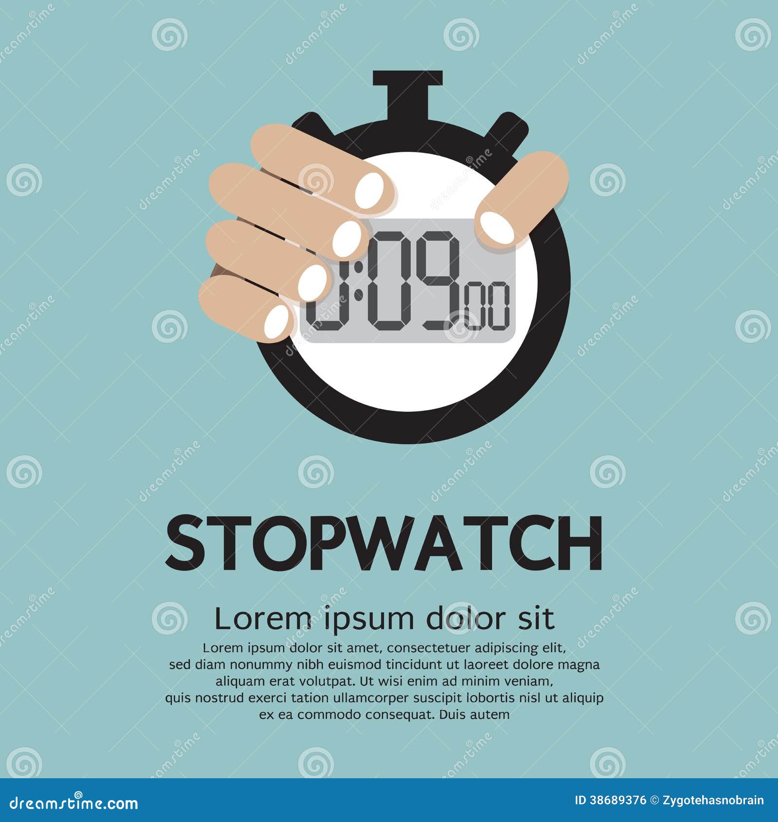 Stopwatch stock vector. Illustration of counting, start - 38689376