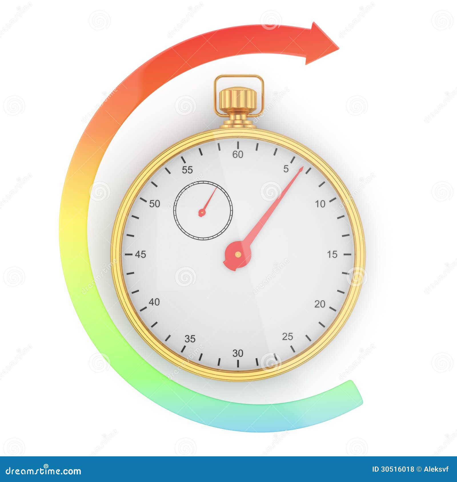 Stopwatch and arrow stock illustration. Illustration of shape - 30516018