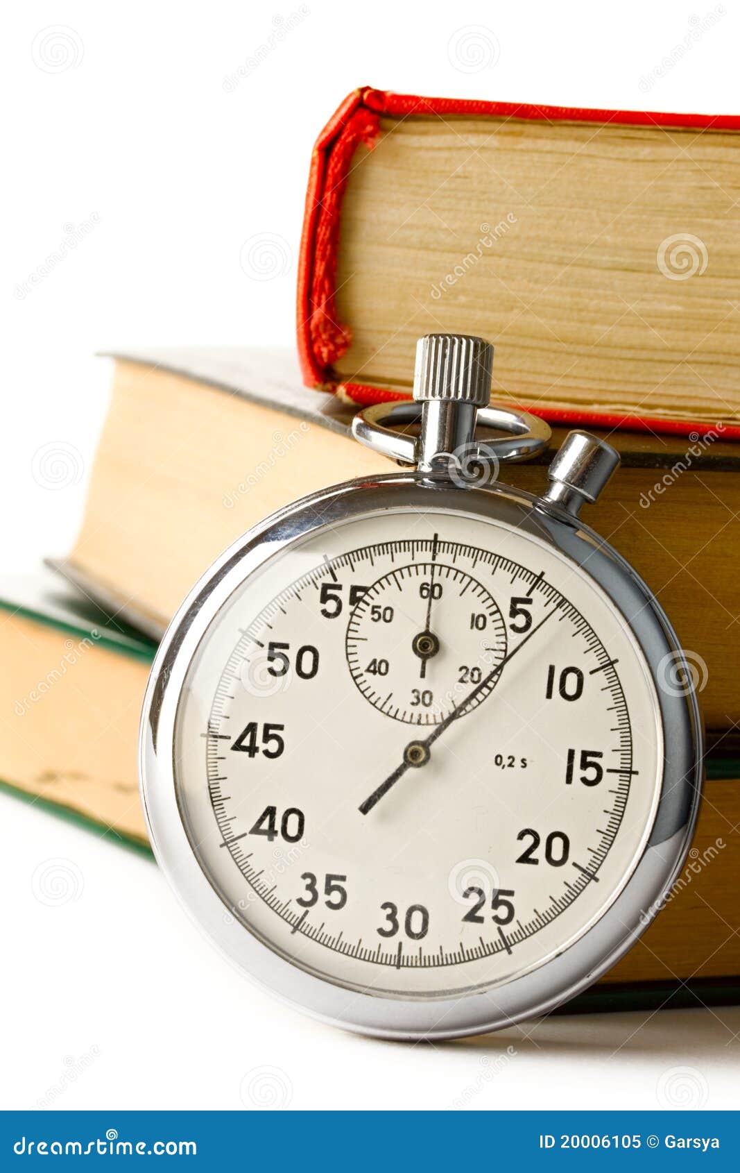 Stopwatch and books stock image. Image of reading, heap - 20006105