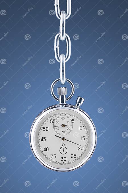 Stopwatch on a chain stock image. Image of falling, idea - 19149045