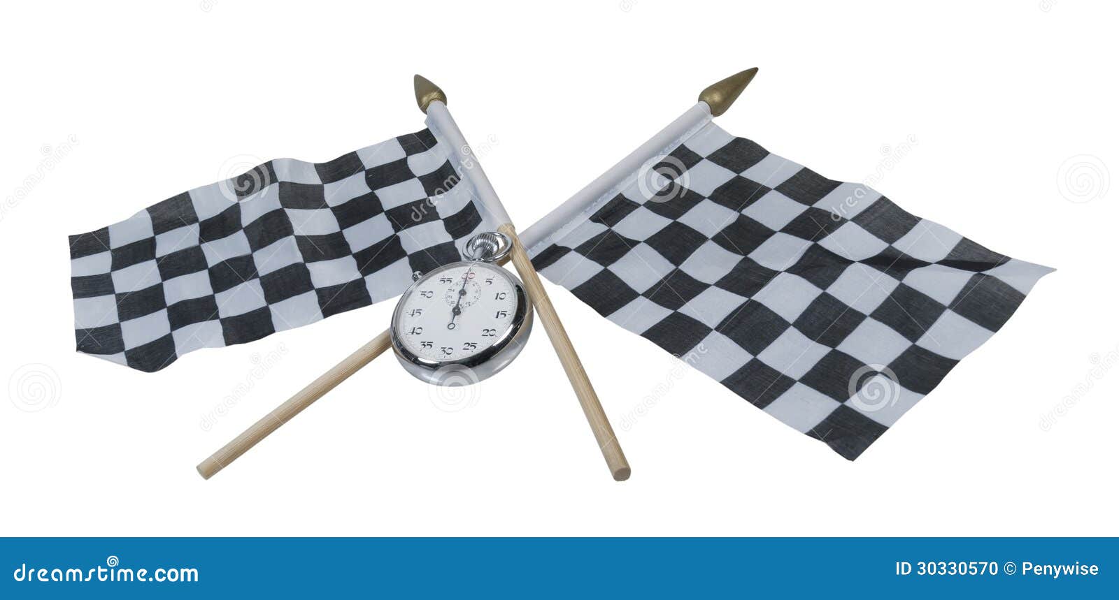 Stopwatch on Checkered Flags Stock Photo - Image of speed, white: 30330570
