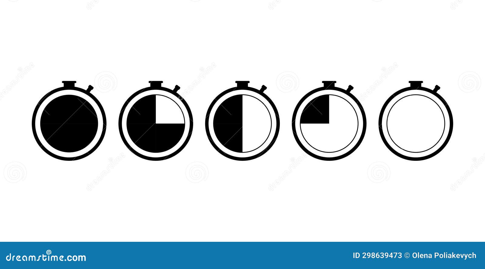 Stopwatch Chronograph Icon. Countdown Timer. Vector Illustration. EPS ...